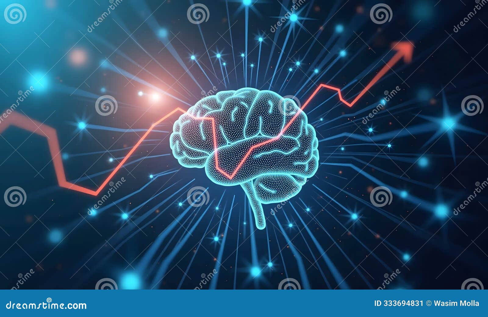 Technology Network Digital Data Flow Artificial Intelligence Data ...