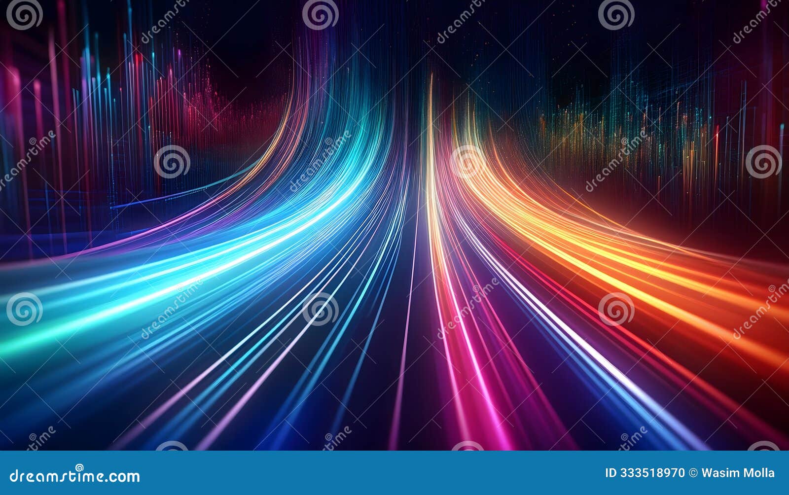 Technology Network Digital Data Flow Artificial Intelligence Data Analytics Processing Abstract