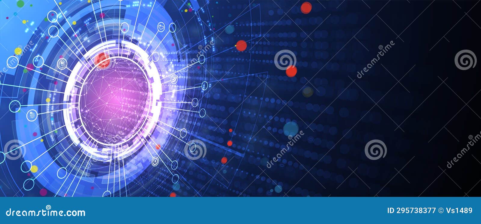 Technology Network Vector Background.. Science and Technology ...