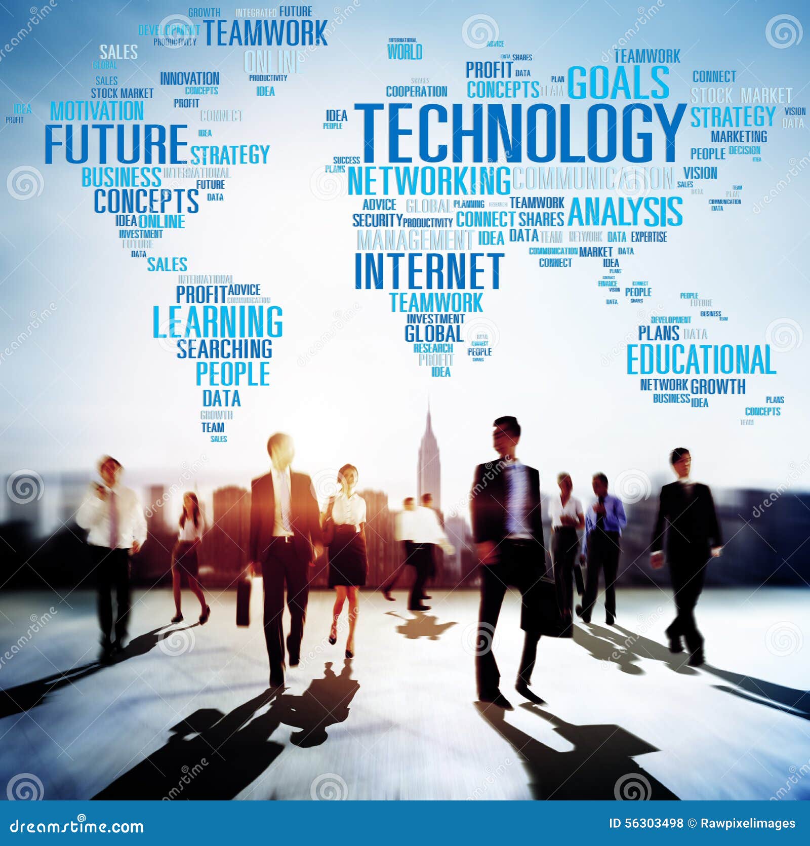 Technology Networking Connection Global Communication Concept Stock ...