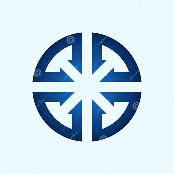 Technology Networking and Data Center Circle Logo Design Stock ...