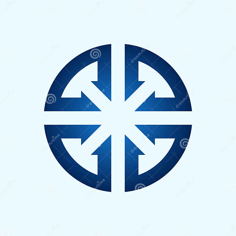 Technology Networking and Data Center Circle Logo Design Stock ...