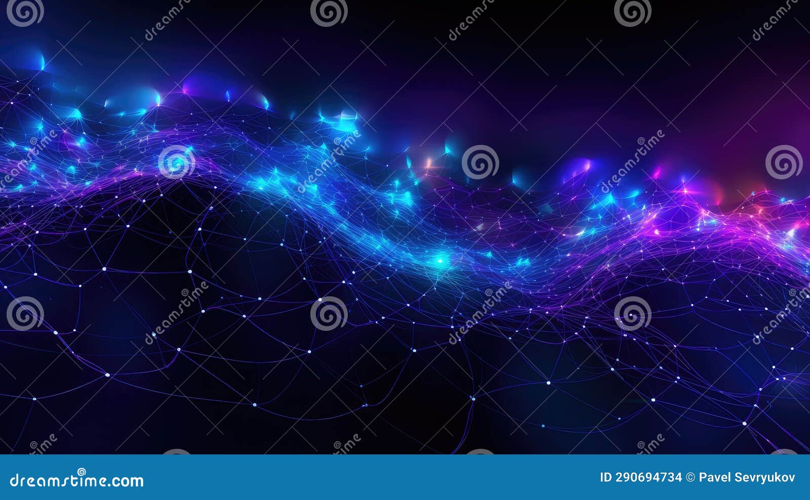 Technology Neural Network Matrix Stock Illustration - Illustration of ...