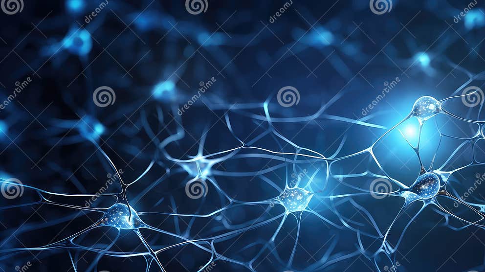 Technology Neuron Network Matrix Stock Illustration - Illustration of ...
