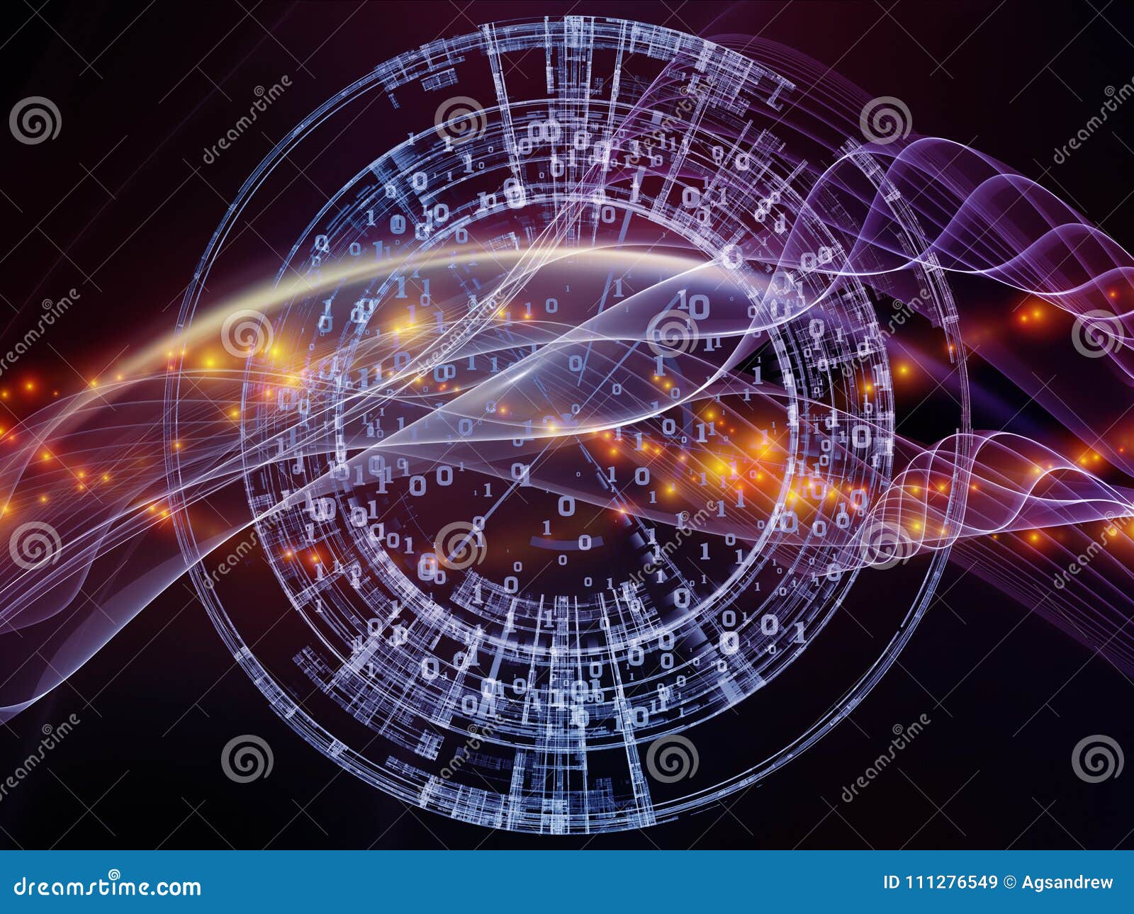Visualization of Digital World Stock Illustration - Illustration of ...
