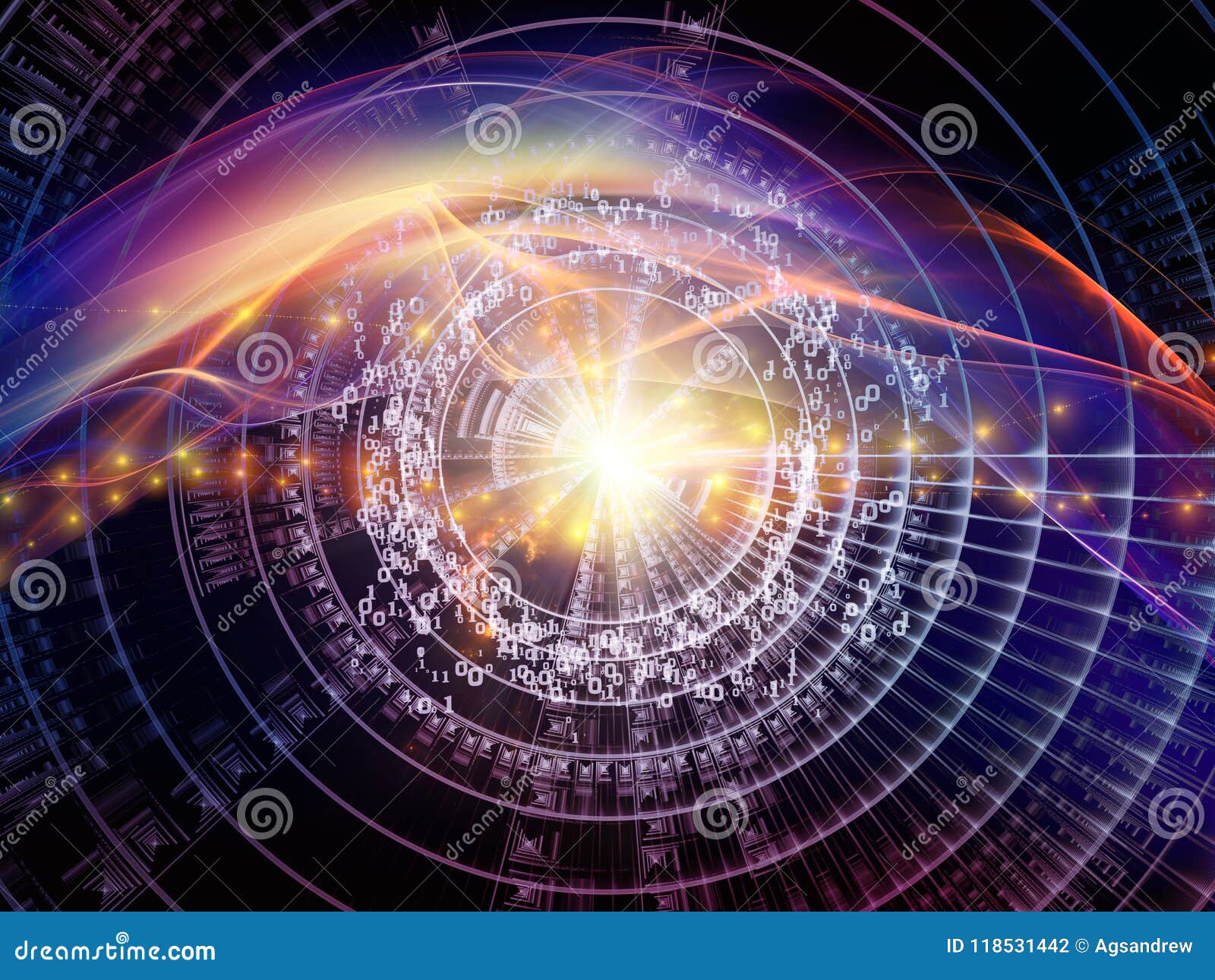 Quickening of Digital World Stock Illustration - Illustration of ...