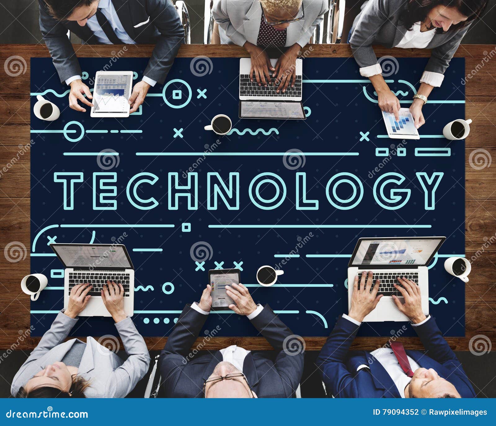 Technology Online Electronic Devices Graphic Concept Stock Photo ...