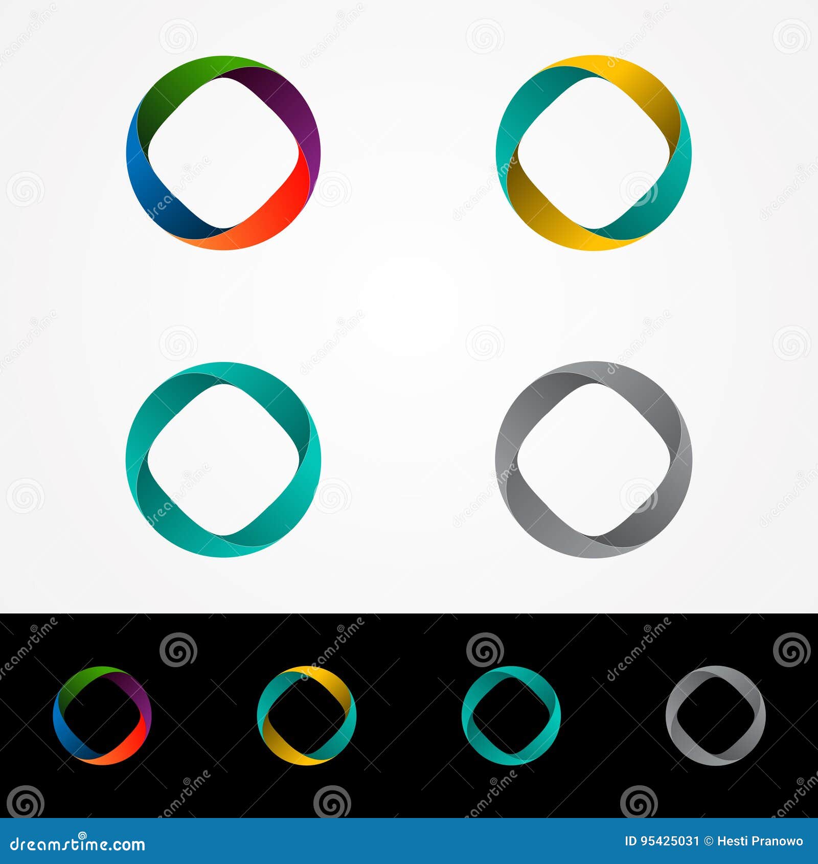 Technology Orbit Web Rings Logo Cartoon Vector | CartoonDealer.com ...
