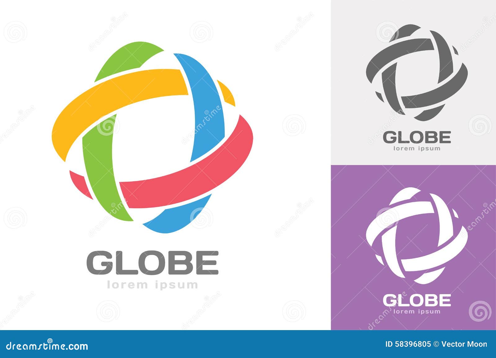 Technology Orbit Web Rings Logo Cartoon Vector | CartoonDealer.com ...