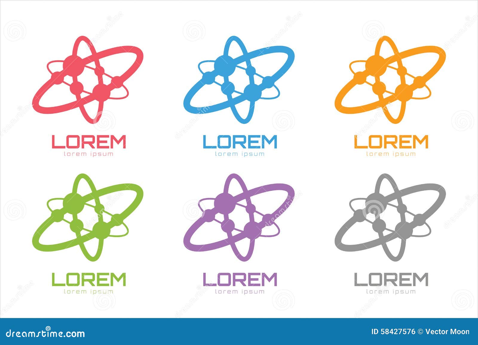 Technology Orbit Web Rings Logo Stock Vector - Illustration of orbit ...