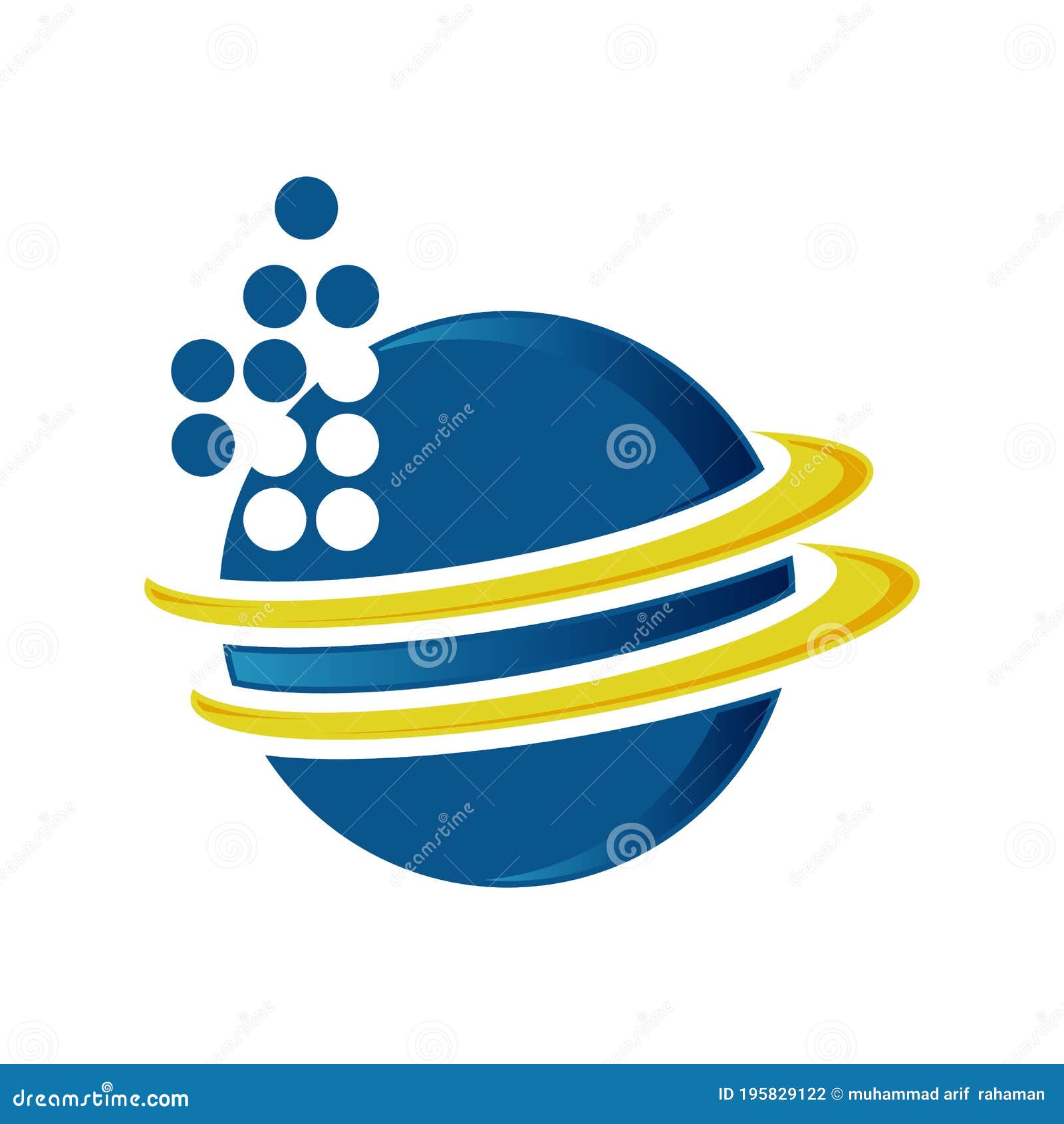 Technology Orbit Web Rings Symbol Design Icon Stock Vector ...