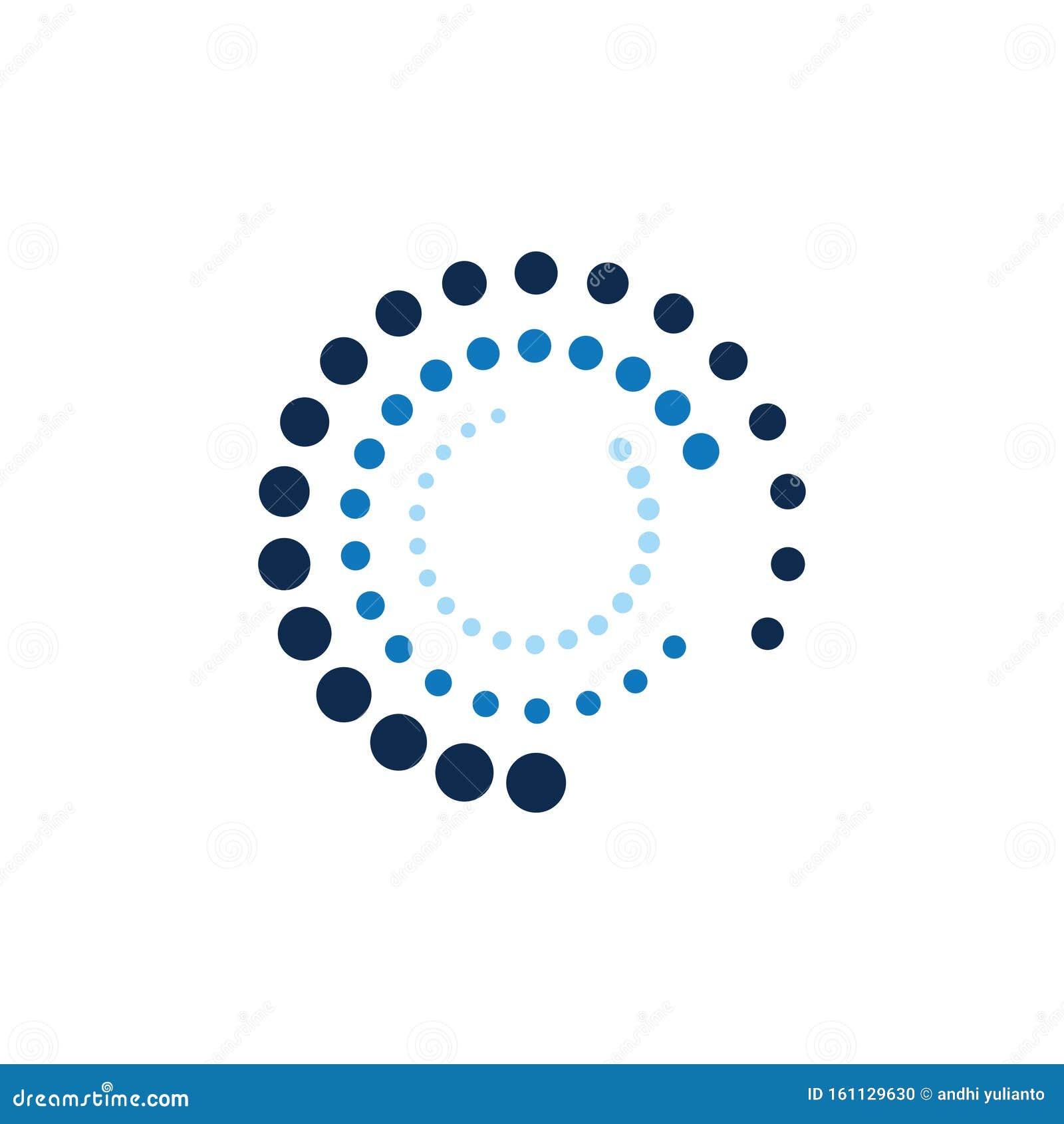 Technology Orientation Abstract Circle Formed from Dots Vector ...