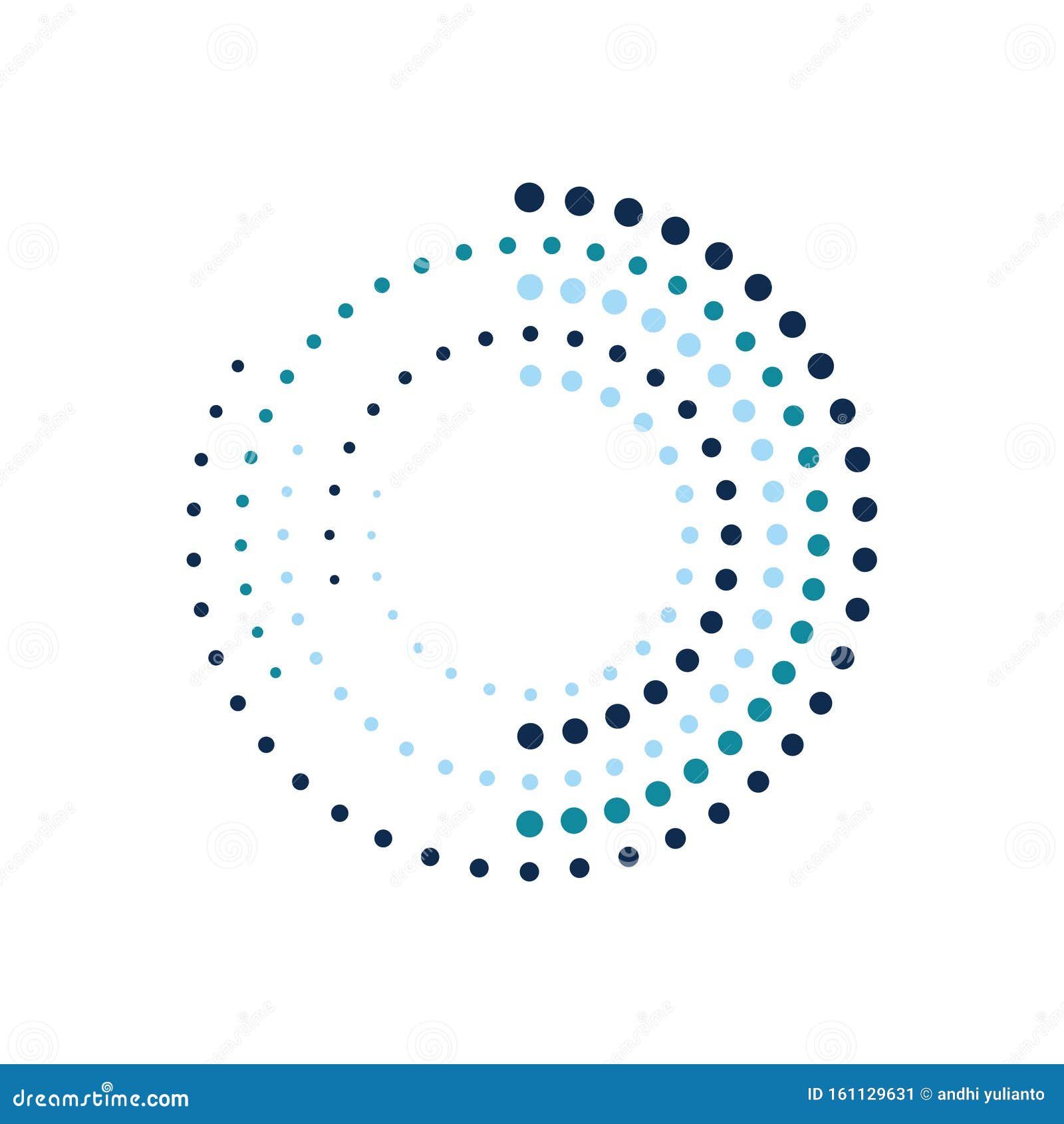 Technology Orientation Abstract Circle Formed from Dots Vector ...