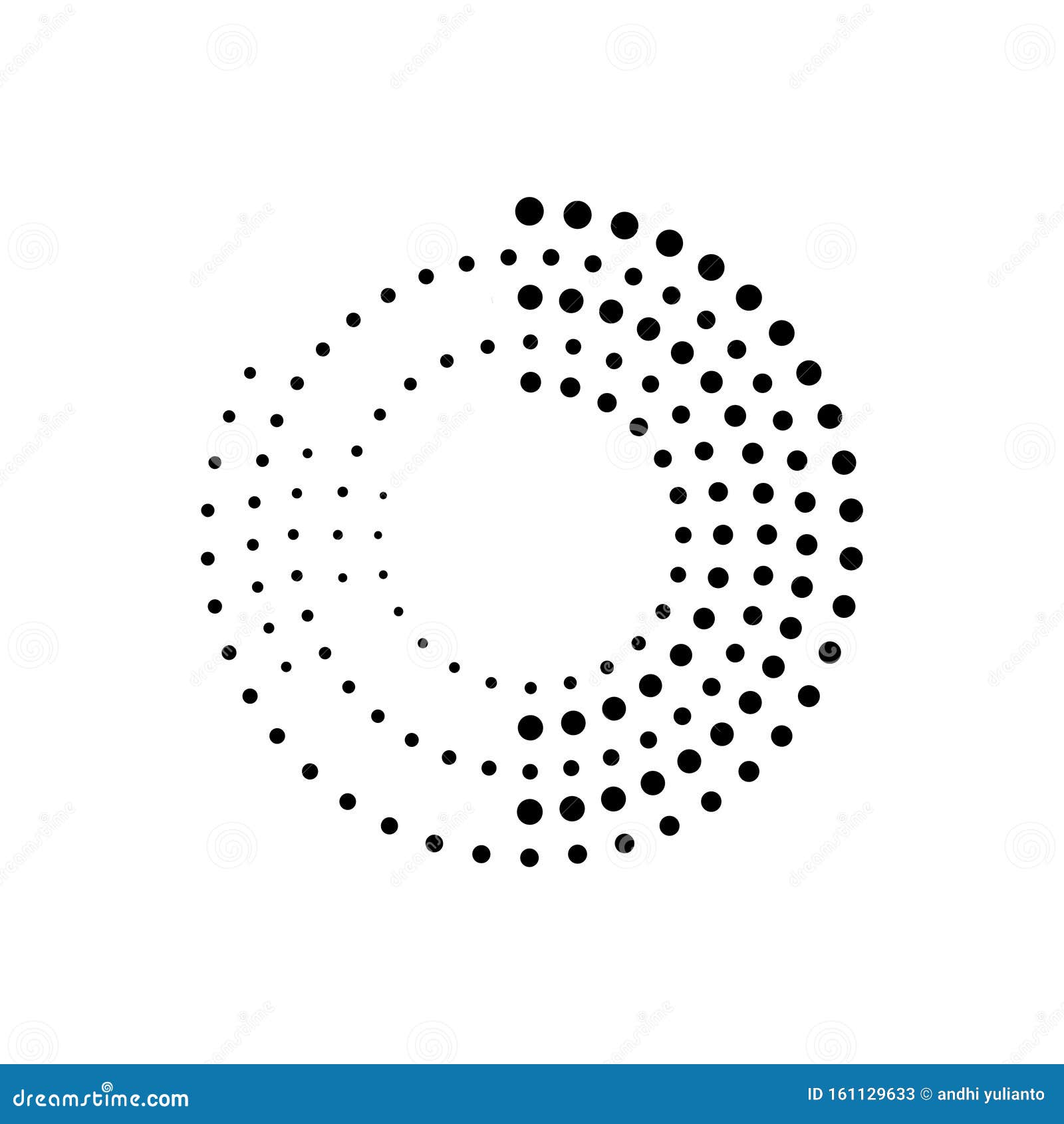 Technology Orientation Abstract Circle Formed from Dots Vector ...