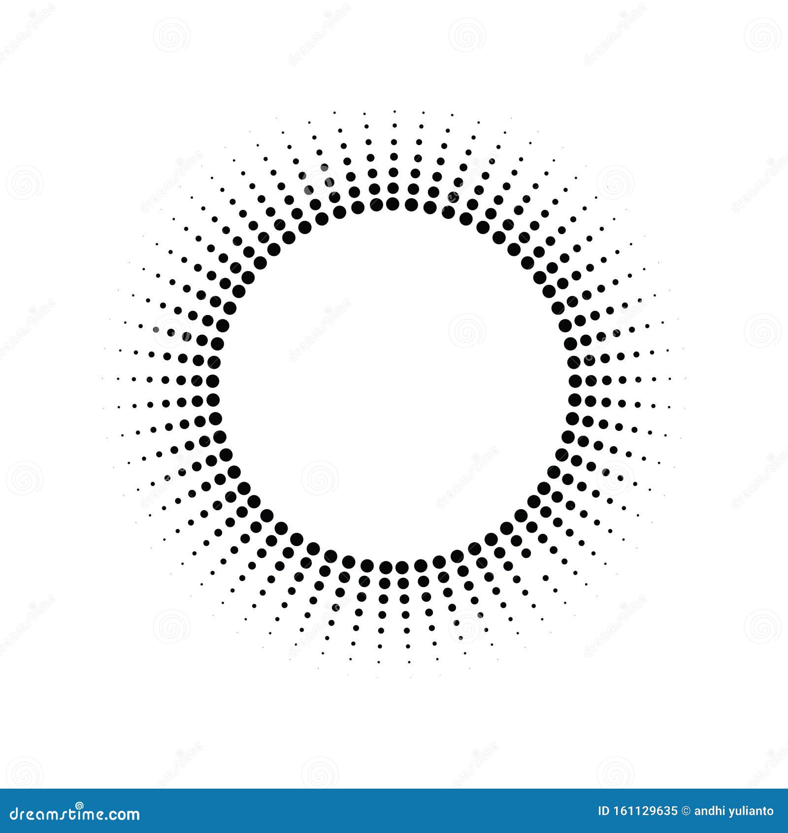 Technology Orientation Abstract Circle Formed from Dots Vector ...