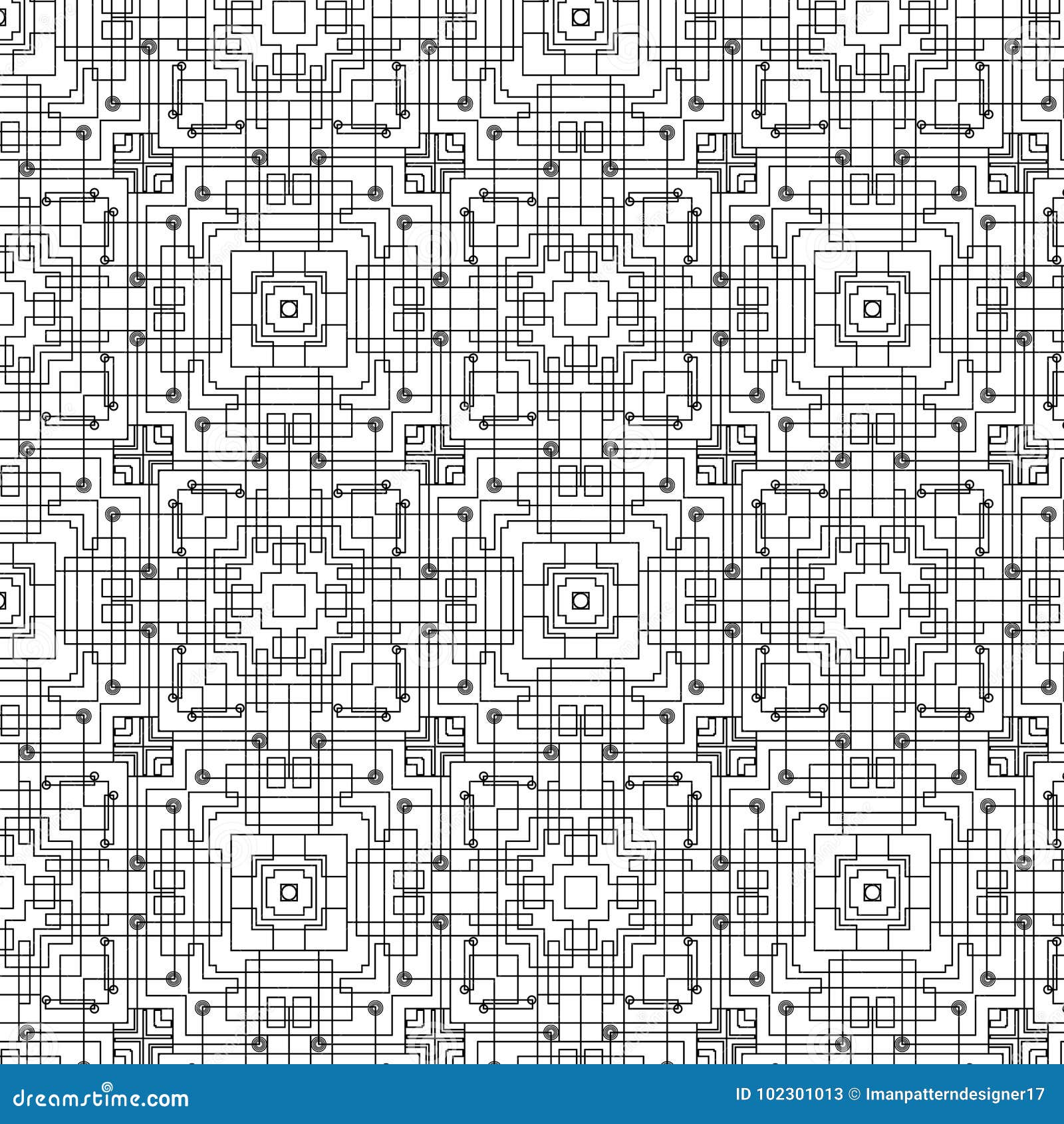 Technology Oriented Abstract Seamless Background Stock Vector ...