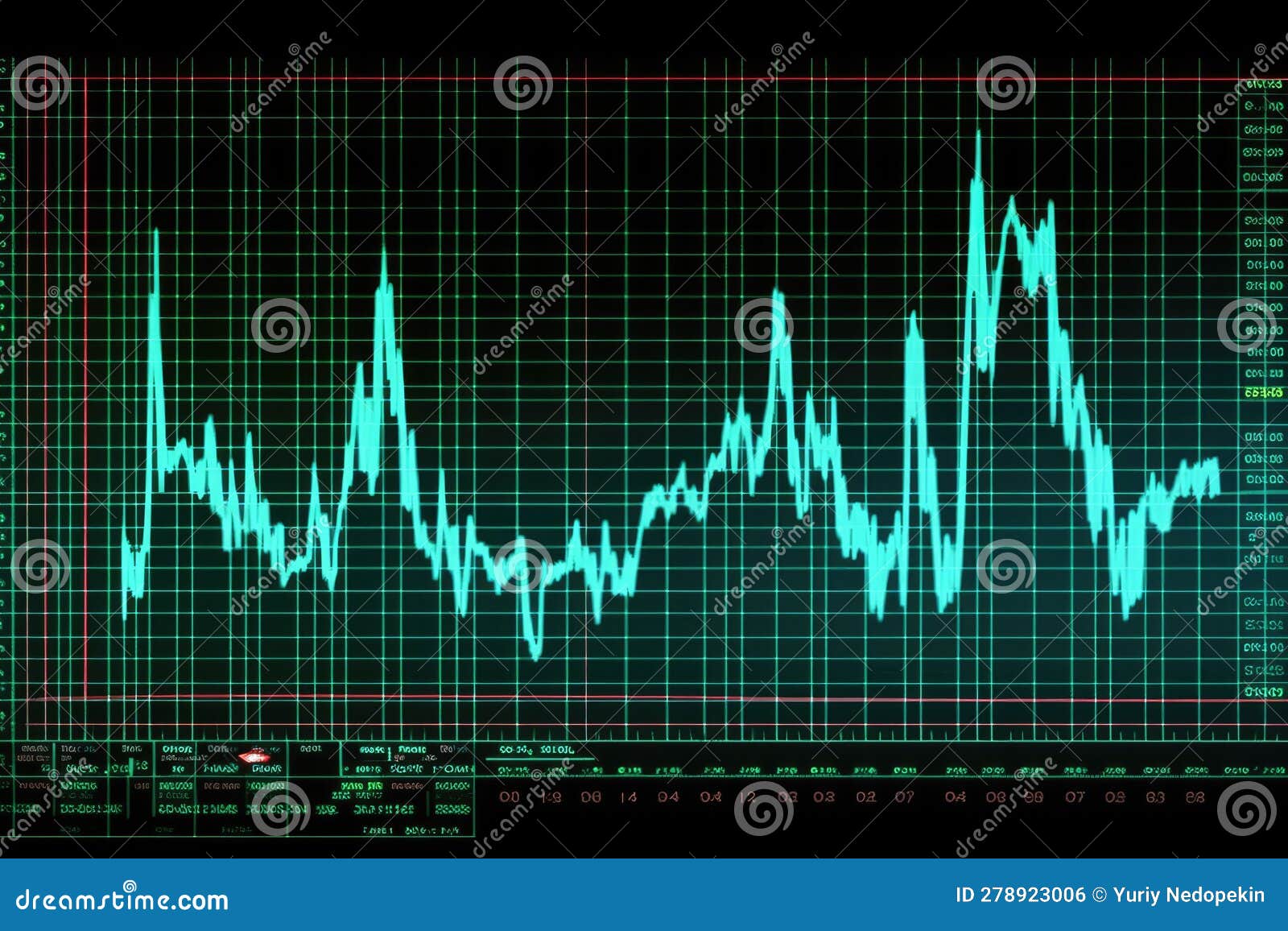 Oscilloscope Waveform On Its Screen. Generative AI Stock Image ...