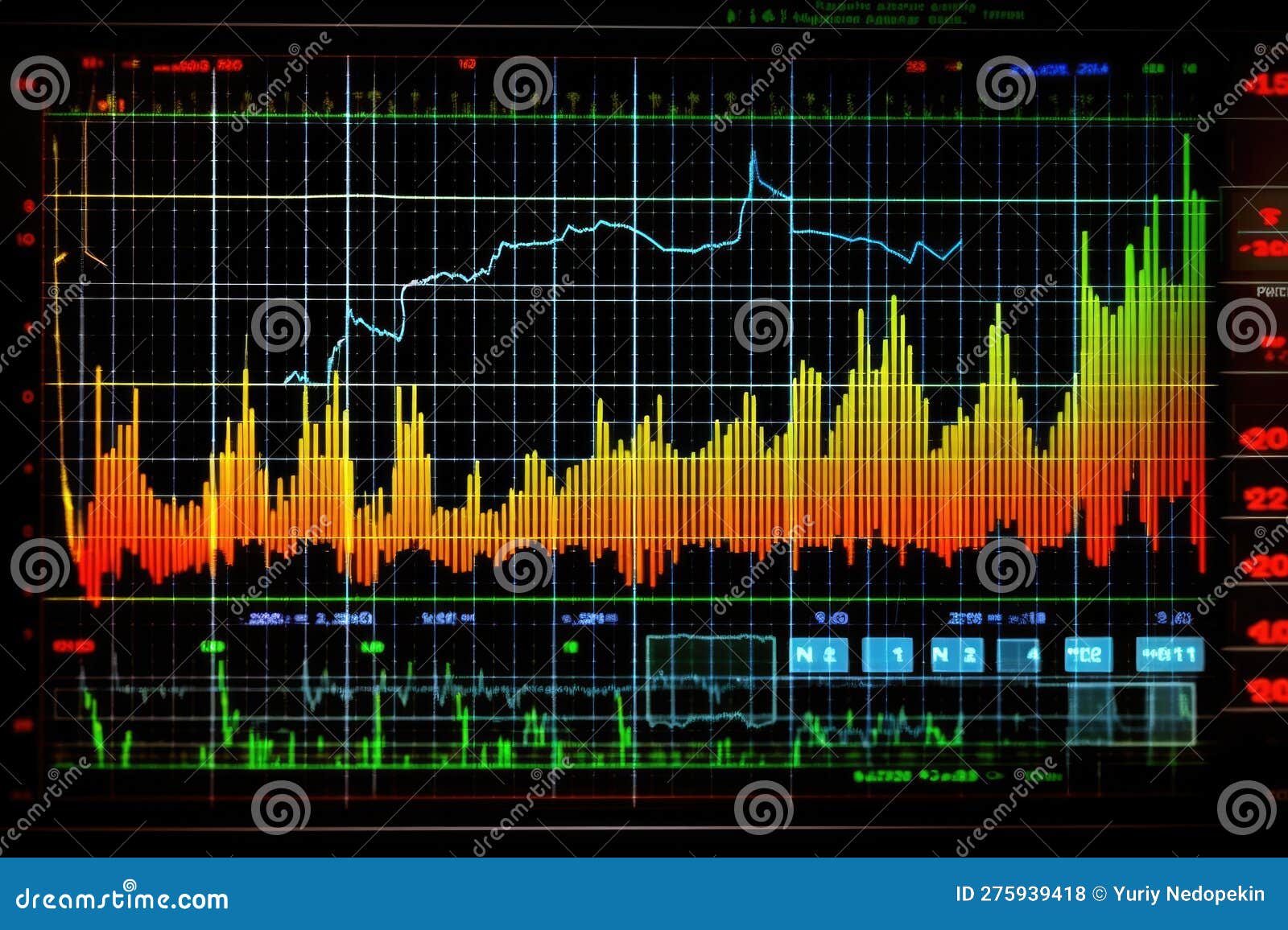Oscilloscope Waveform On Its Screen. Generative AI Stock Photo ... Oscilloscope Waveform On Its Screen. Generative AI Stock Photo ...