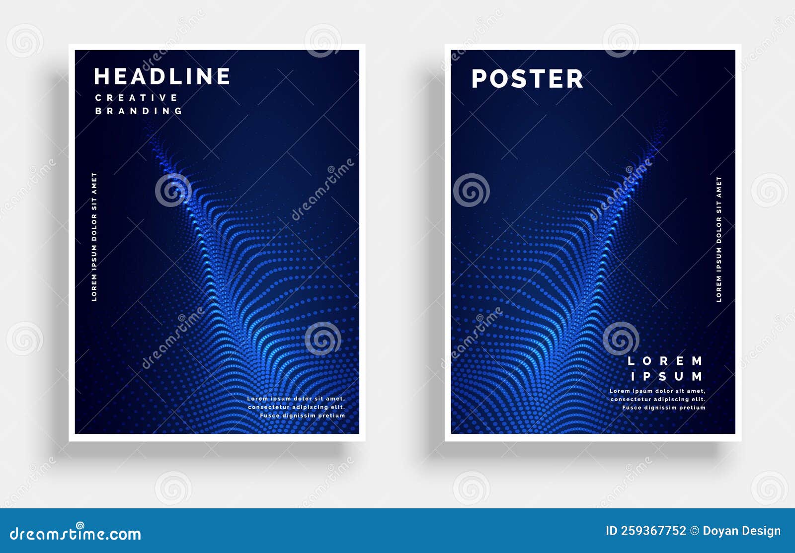 Technology Particle Dots Design Poster Template Stock Vector ...