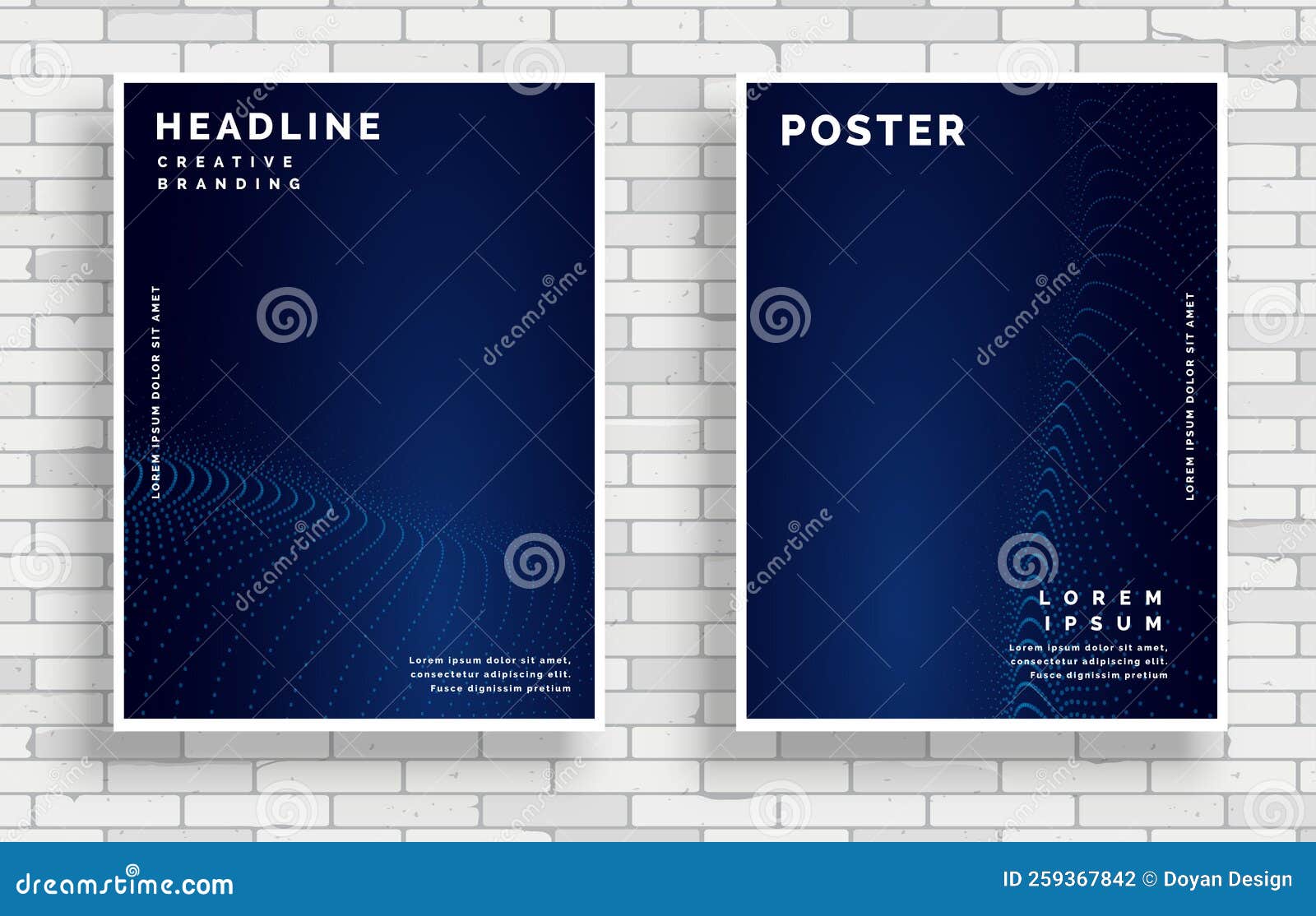 Technology Particle Dots Design Poster Template Design Stock Vector ...