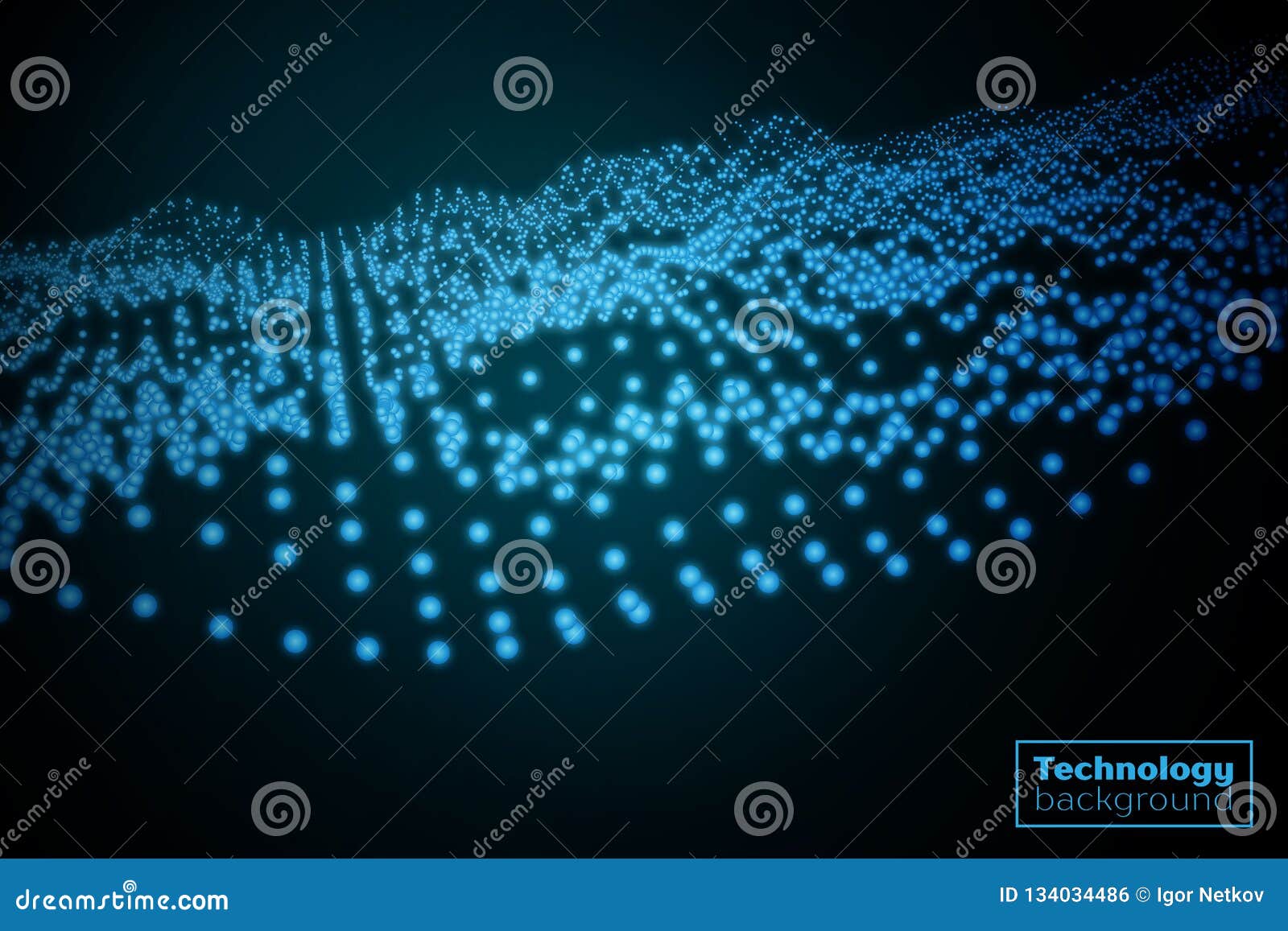 Technology Particles Background Stock Vector - Illustration of ...