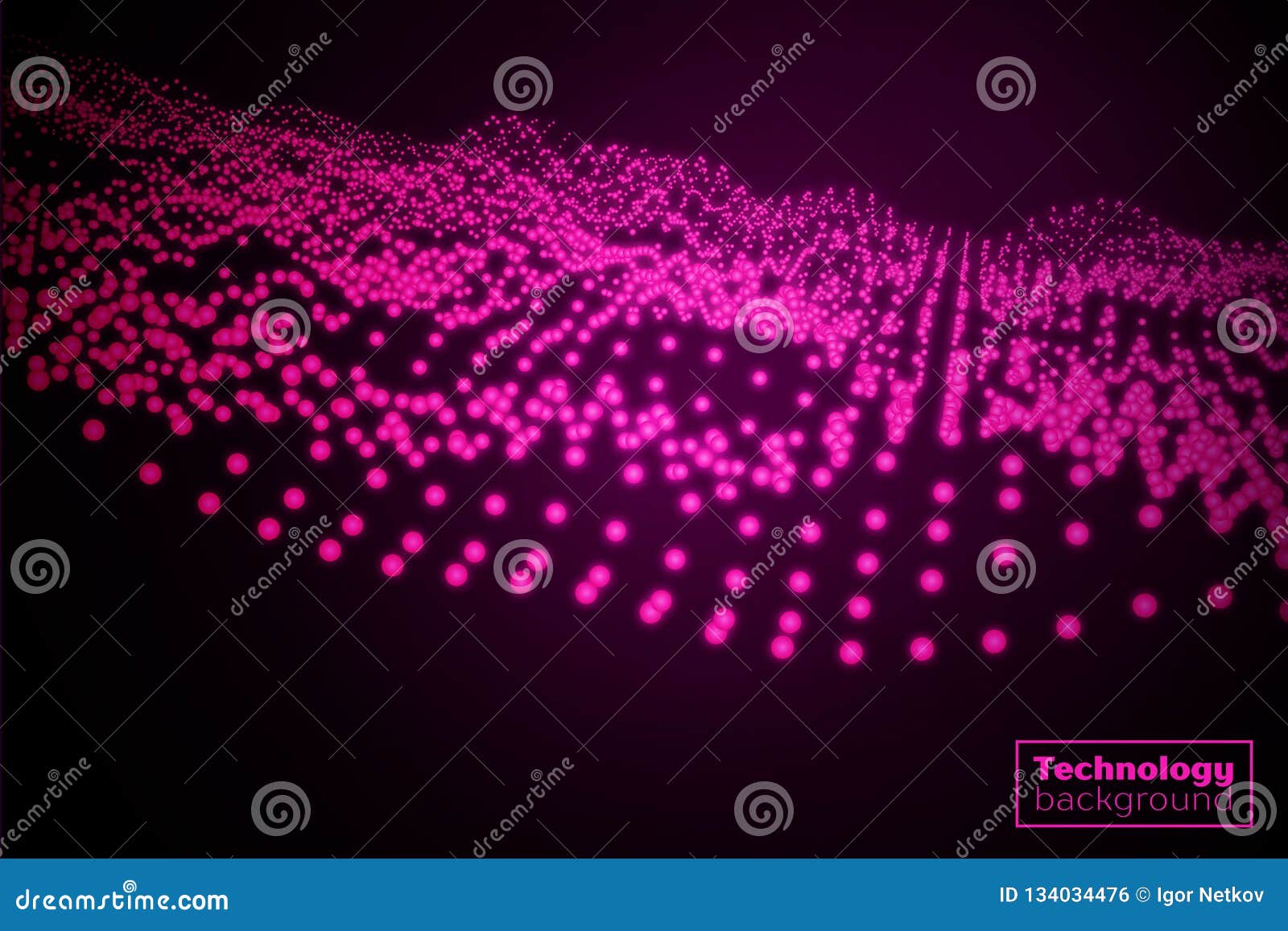 Technology Particles Background Stock Vector - Illustration of line ...