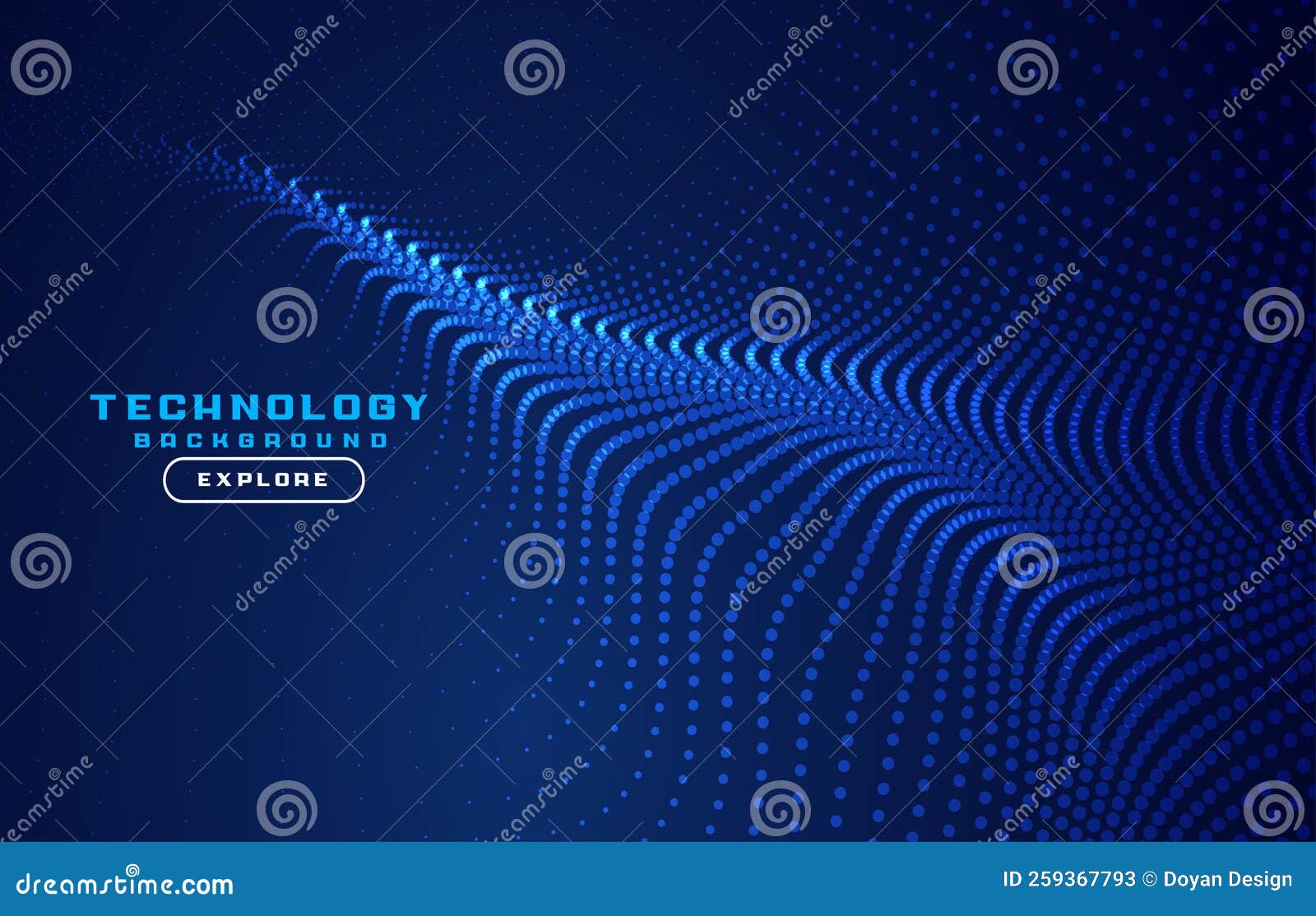Technology Particles Dots Background Design Stock Vector - Illustration ...