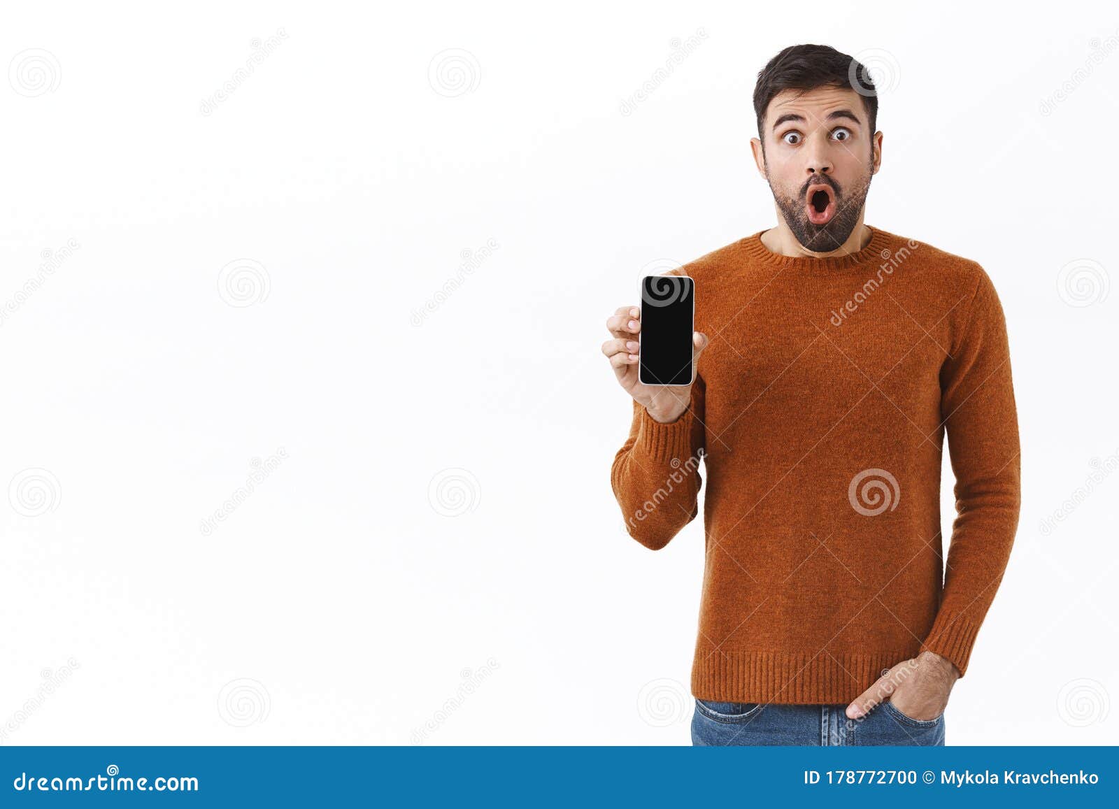 Impressed And Astounded Young Asian Man React To Fantastic News, Open ...