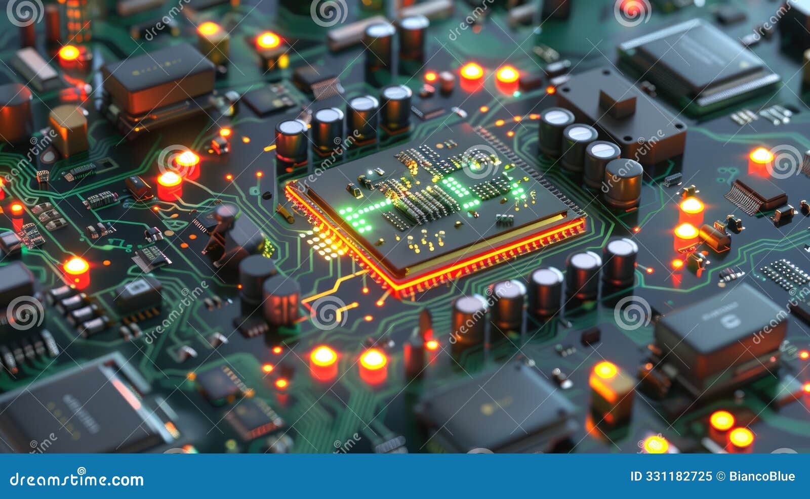 Technology Picture of Chip on Complex Circuit with Digital Technology ...