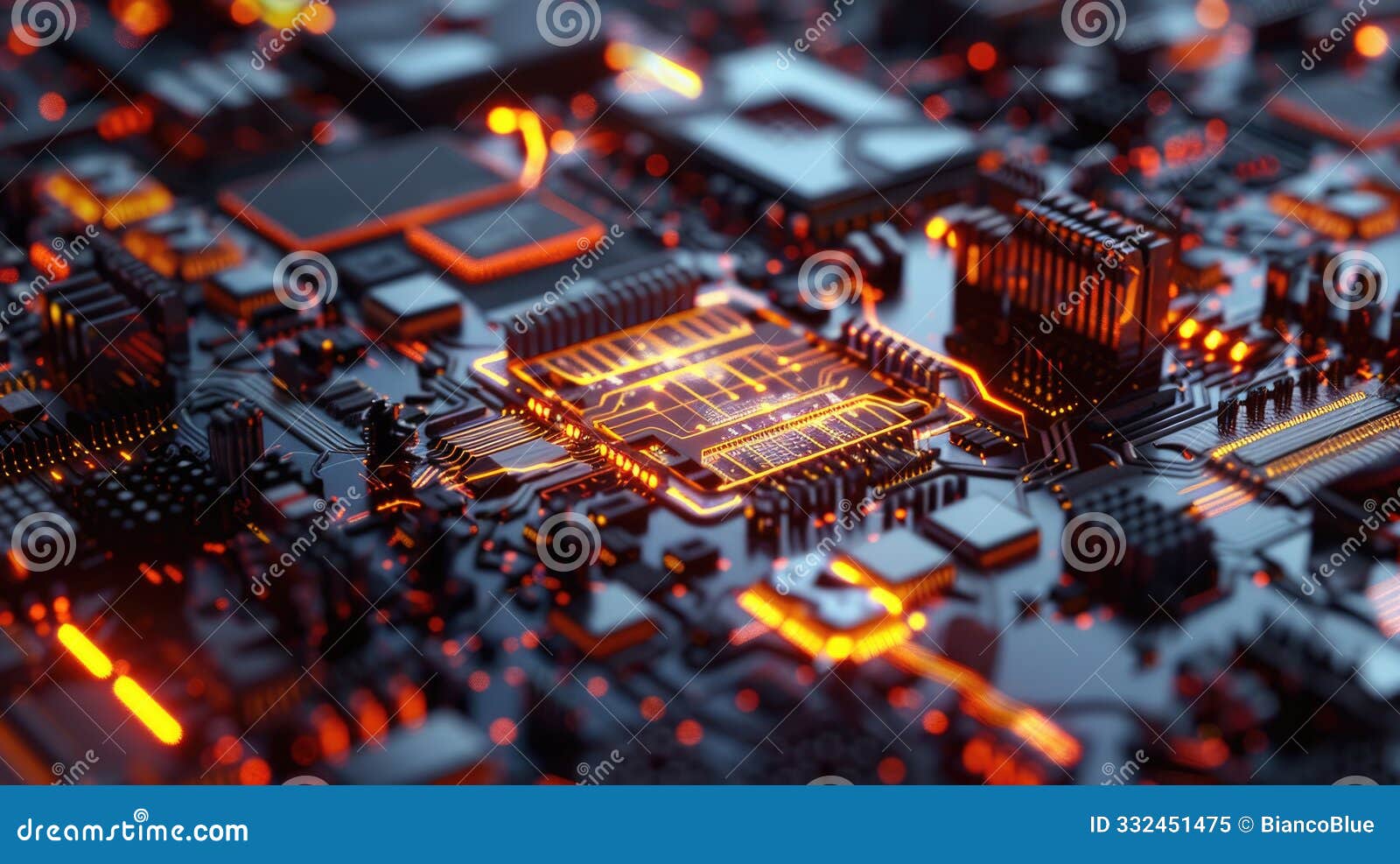 Technology Picture of Chip on Complex Circuit with Digital Technology ...