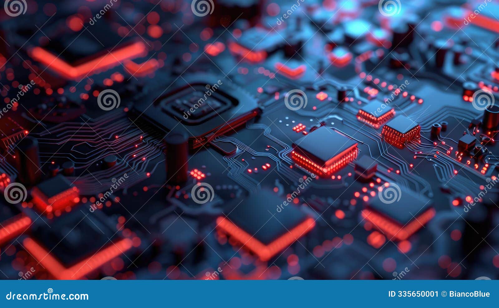 Technology Picture of Chip on Complex Circuit with Digital Technology ...