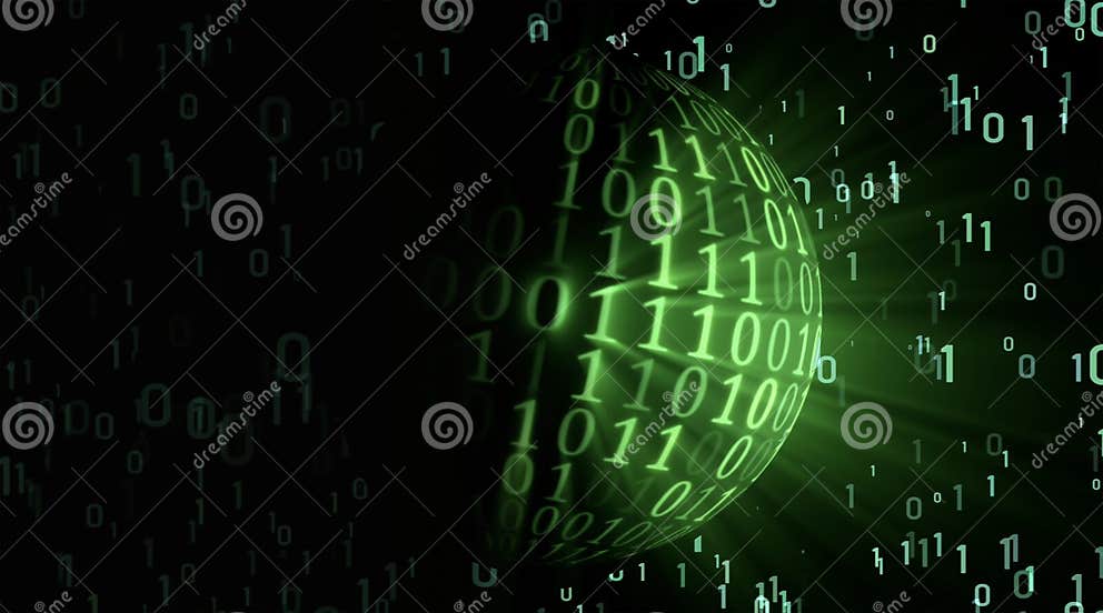 Technology Planet - Matrix Binary Codes - Digital World Stock ...