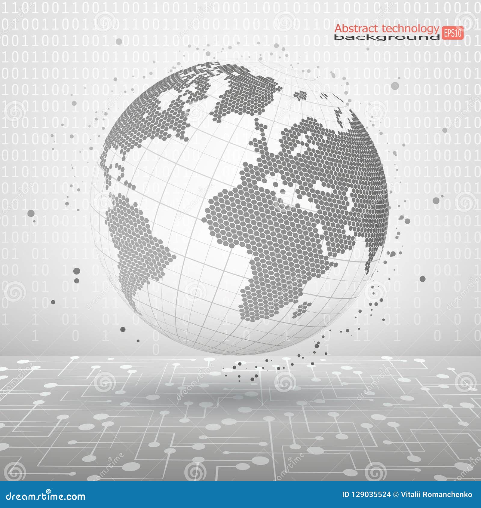 Abstract Vector Illustration. Technology Planet. the Symbolic Image of ...