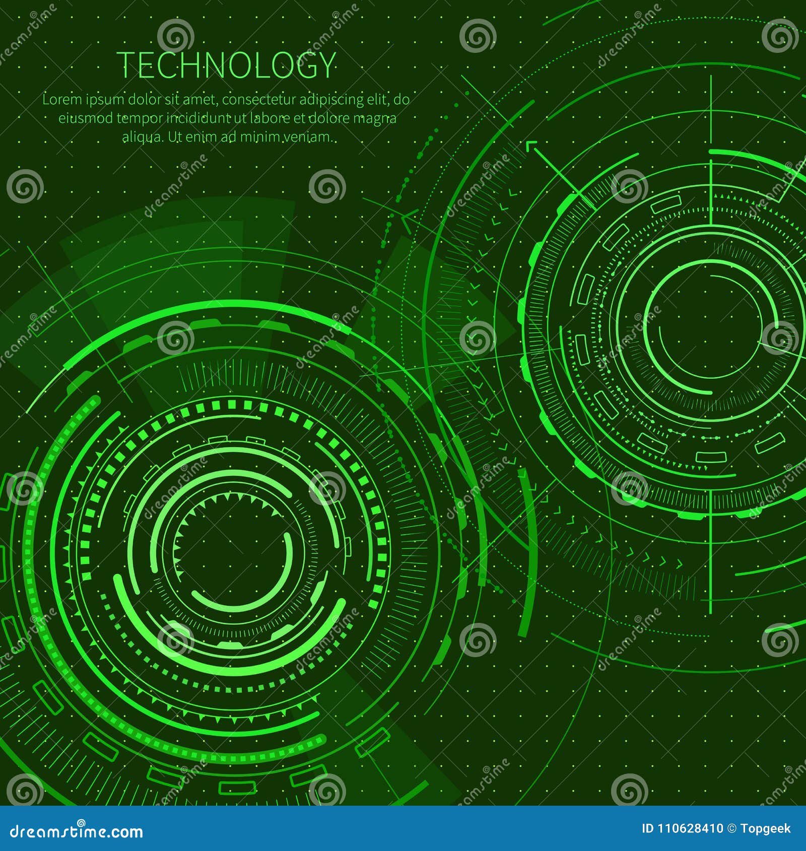 Technology Poster with Text Vector Illustration Stock Vector ...