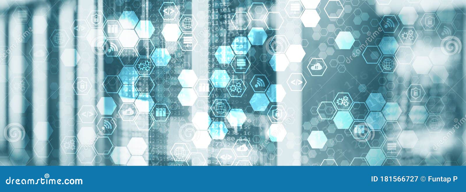 Technology Process Organisation Structure. Icons Inside Honeycombs ...