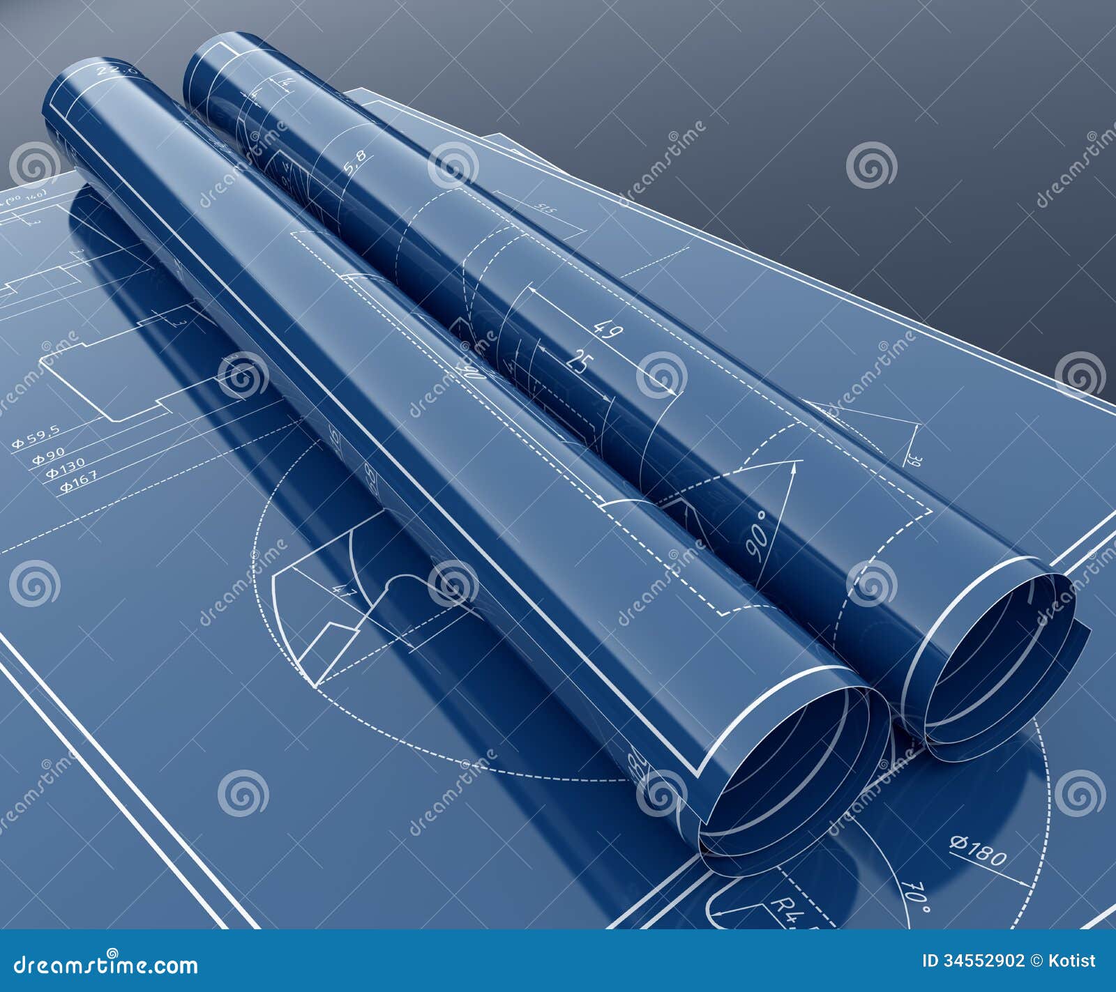 Technology Project Blueprint Stock Illustration - Illustration of ...