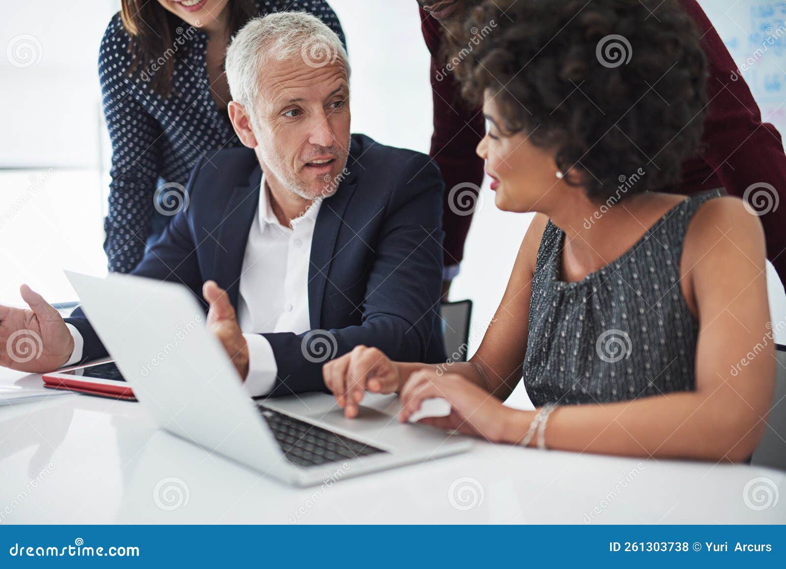 Technology Provides Real-time Interaction among Co-workers. a Group of ...