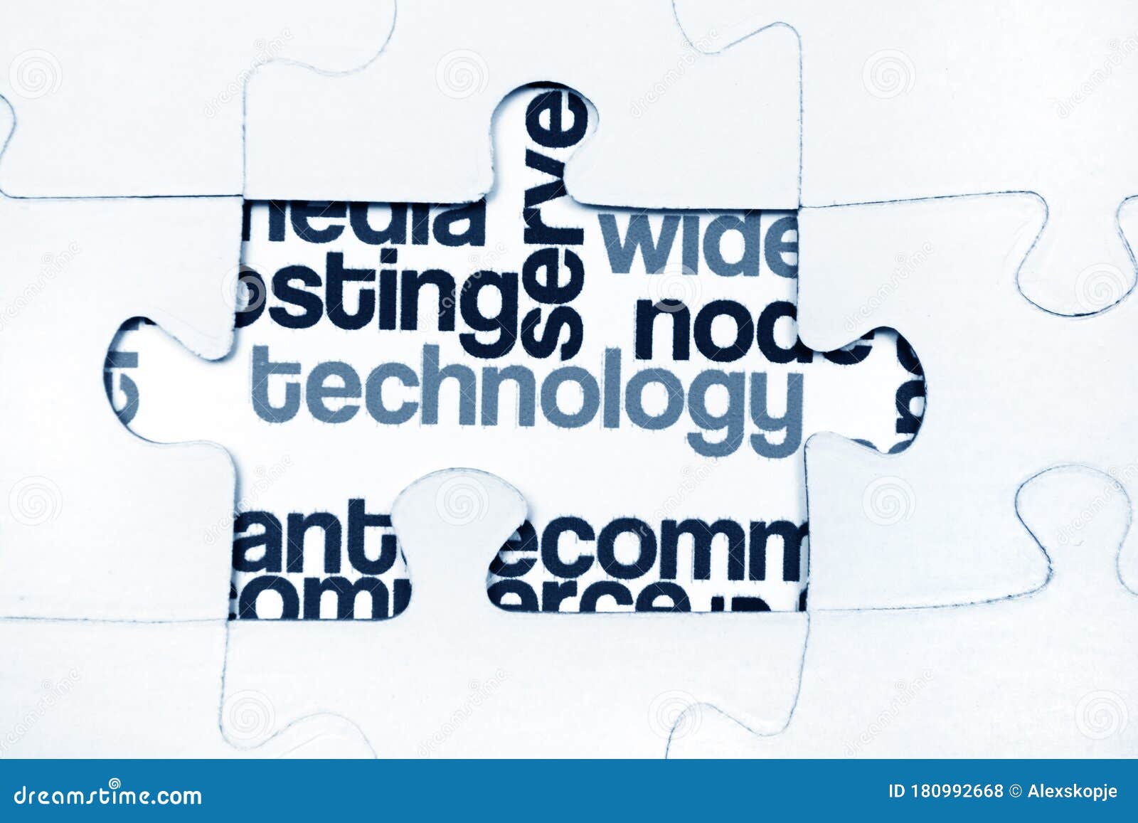 Technology puzzle concept stock photo. Image of development - 180992668