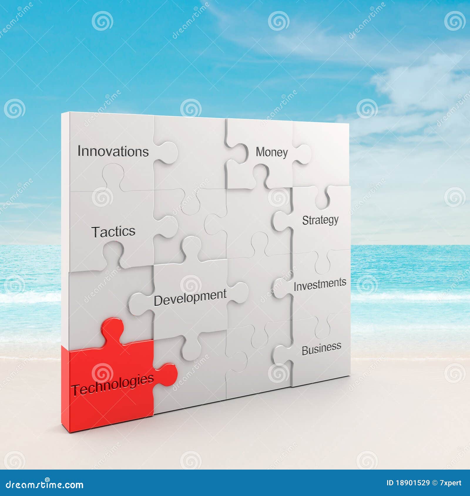 Technology puzzle concept stock illustration. Illustration of remote ...