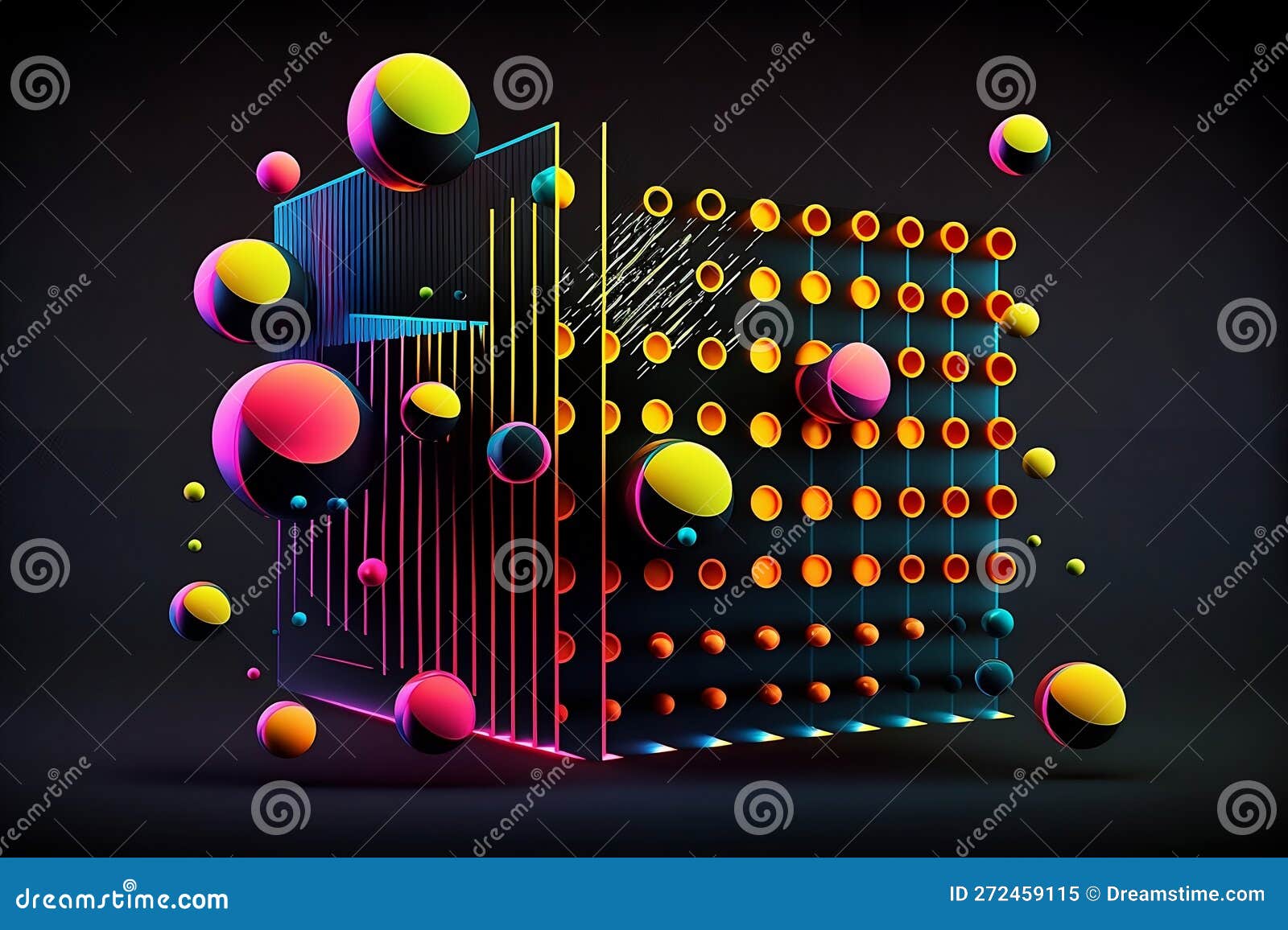 Technology Realms Background Squares and Cubes Stock Illustration ...