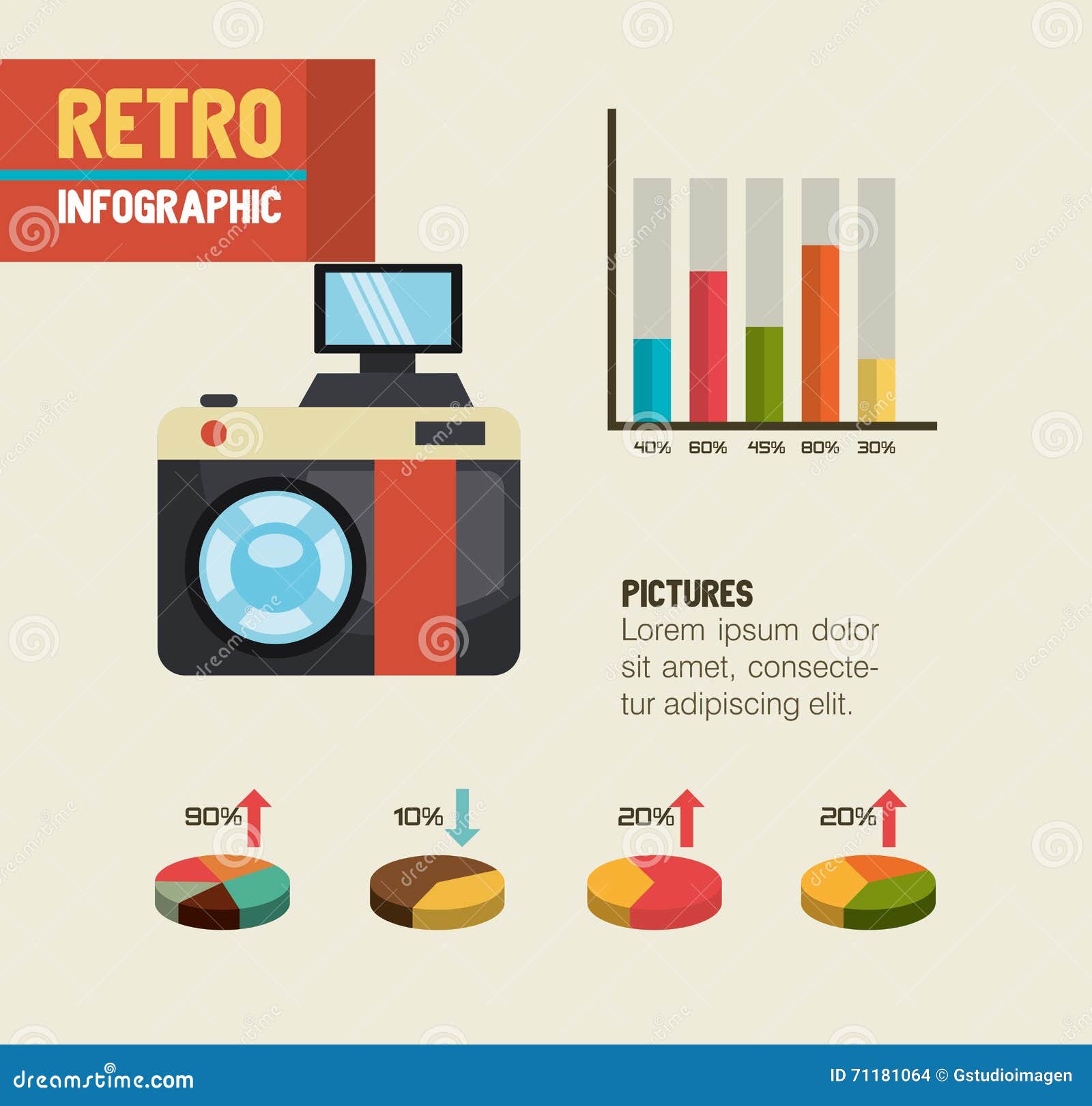 Technology Retroinfographic Design Stock Illustration - Illustration of ...