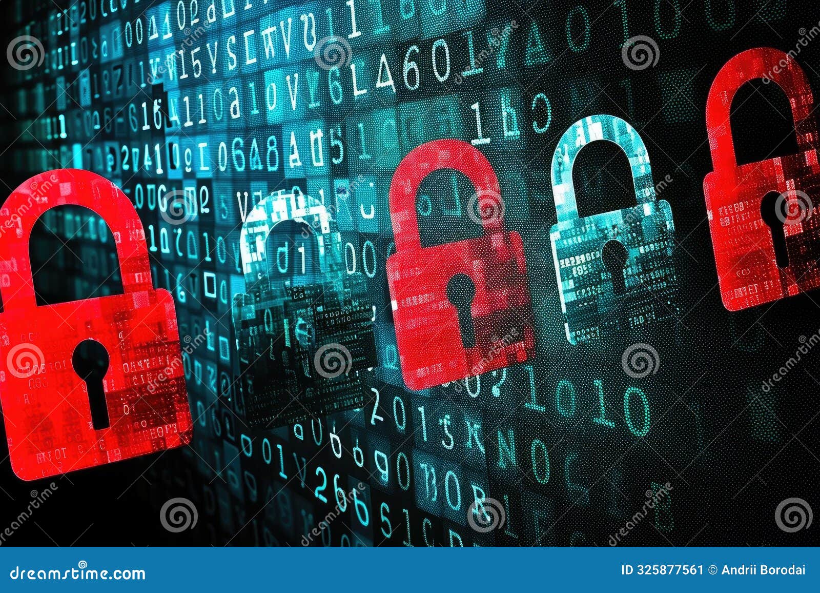 Technology Risk and Data Protection. Stock Illustration - Illustration ...