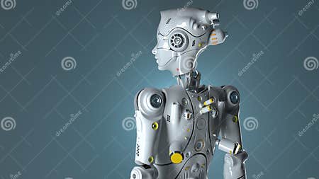 Technology Robot Sai Fi Robots 3d Render Stock Illustration ...