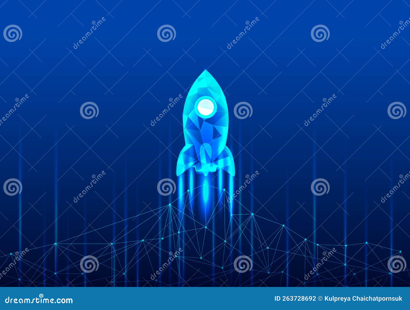 The Rising Rocket Background Indicates that Wireless Internet Stock ...