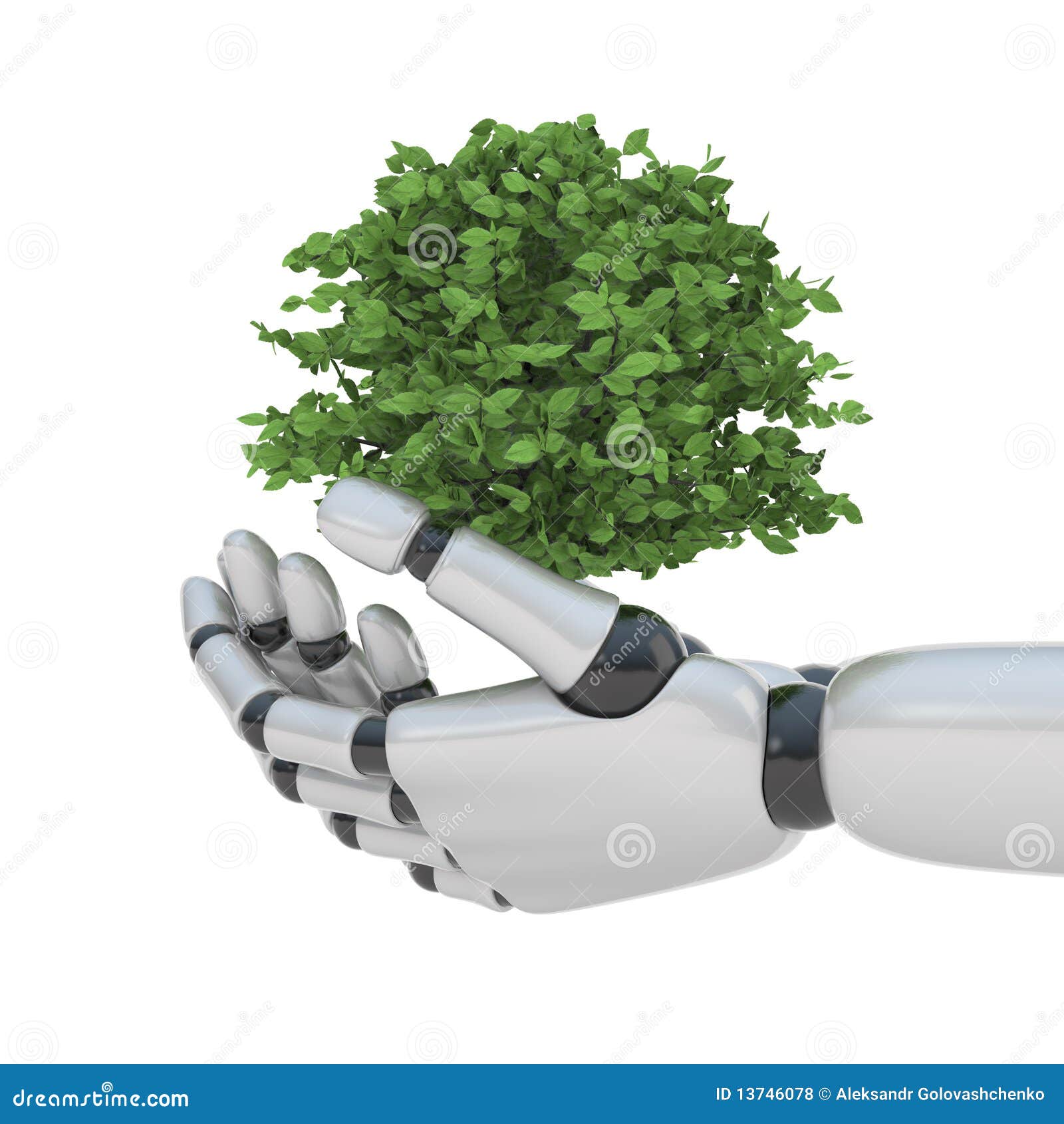 Technology save nature stock illustration. Illustration of render ...
