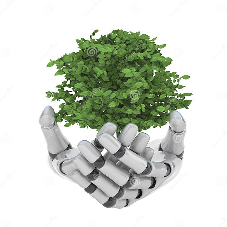 Technology save nature stock illustration. Illustration of artificial ...