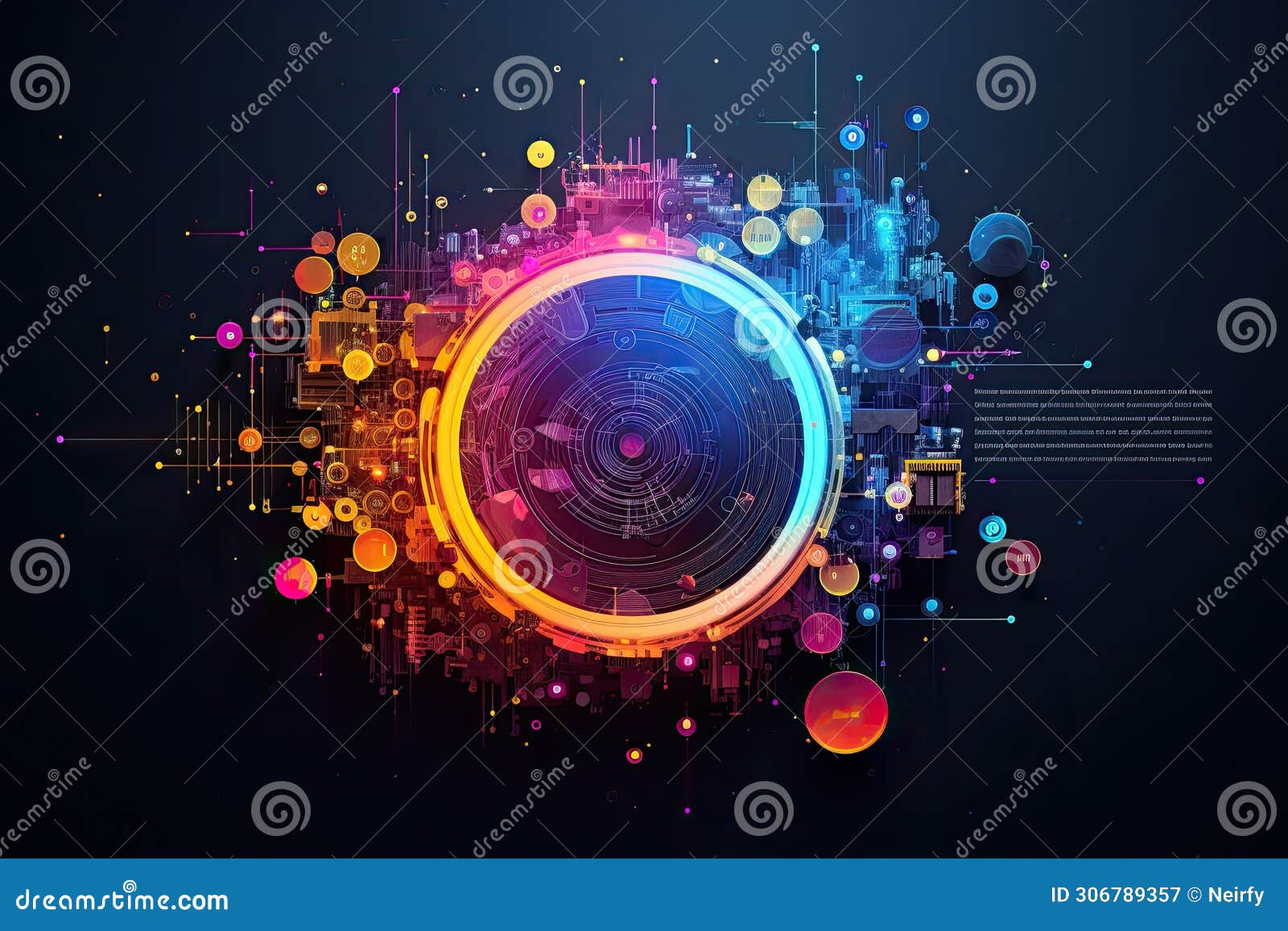 Technology and Science Background, Stock Illustration - Illustration of ...