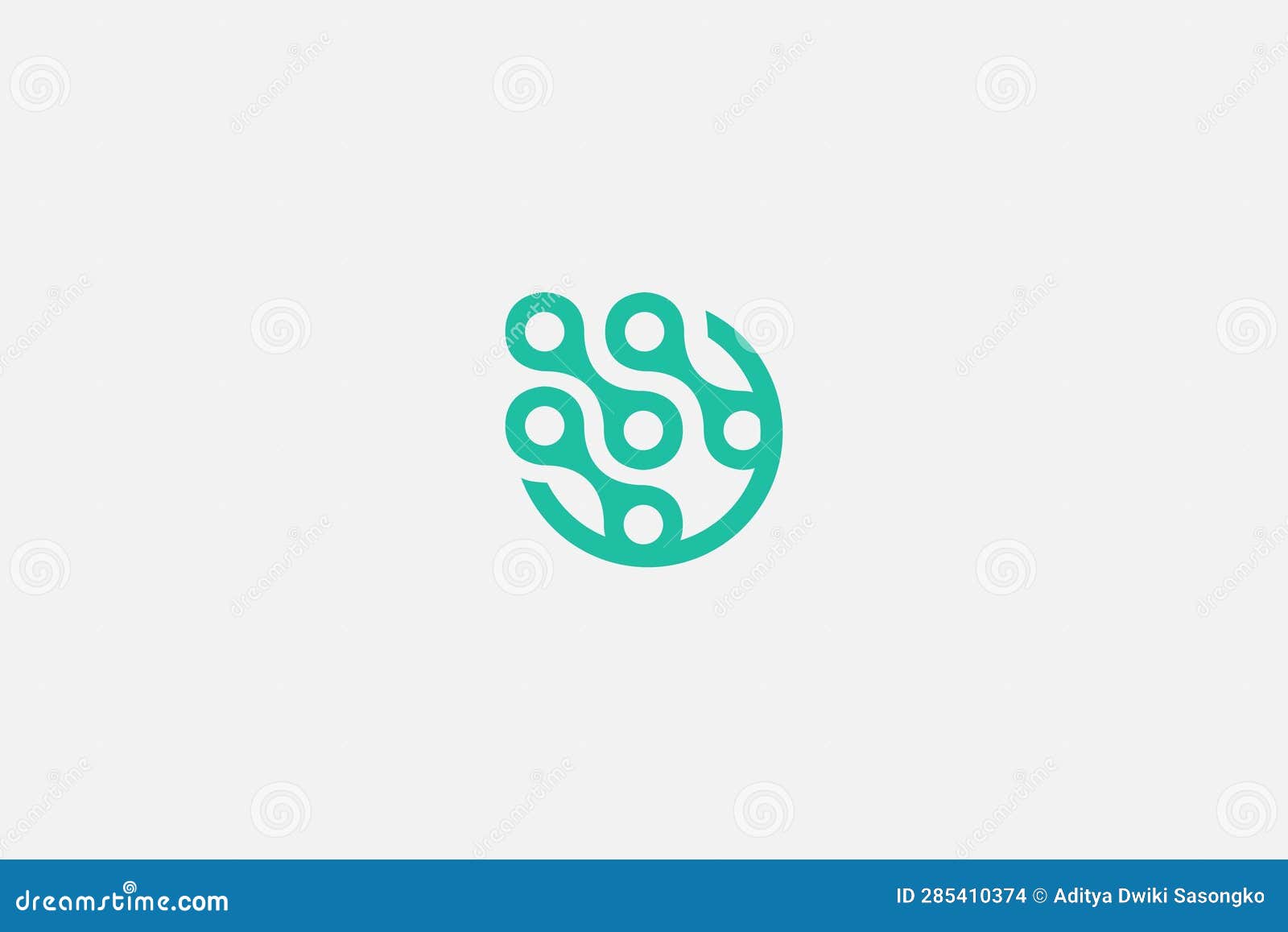 Technology Science Connection in Circle Logo Stock Vector ...