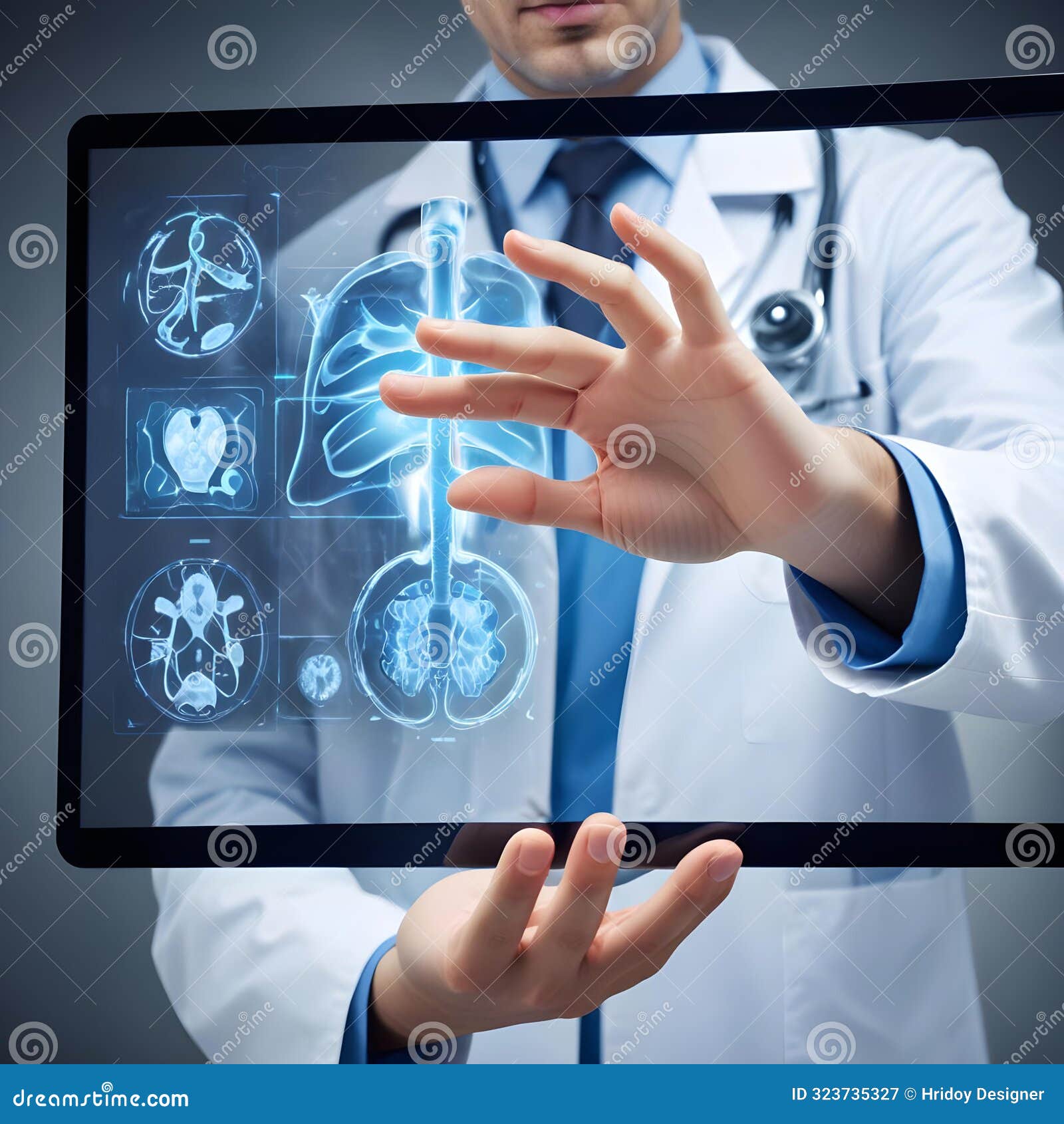Technology Science and Doctor Stock Illustration - Illustration of ...