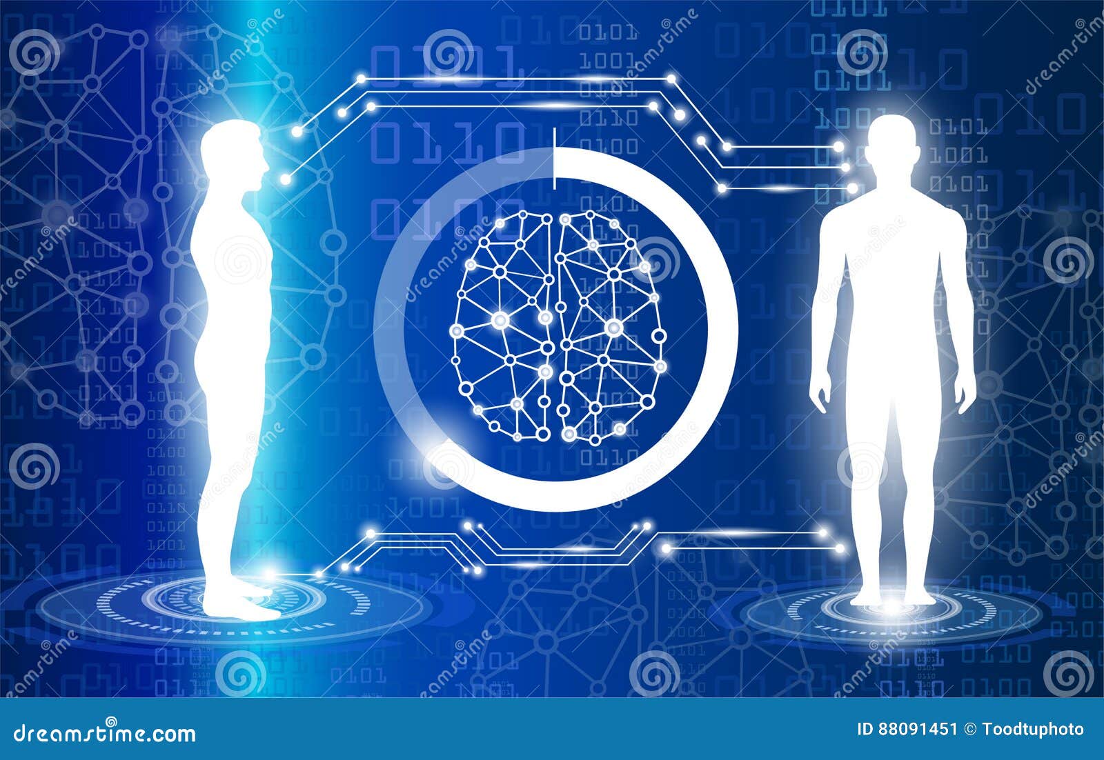 Technology with Science in Future Stock Vector - Illustration of ...